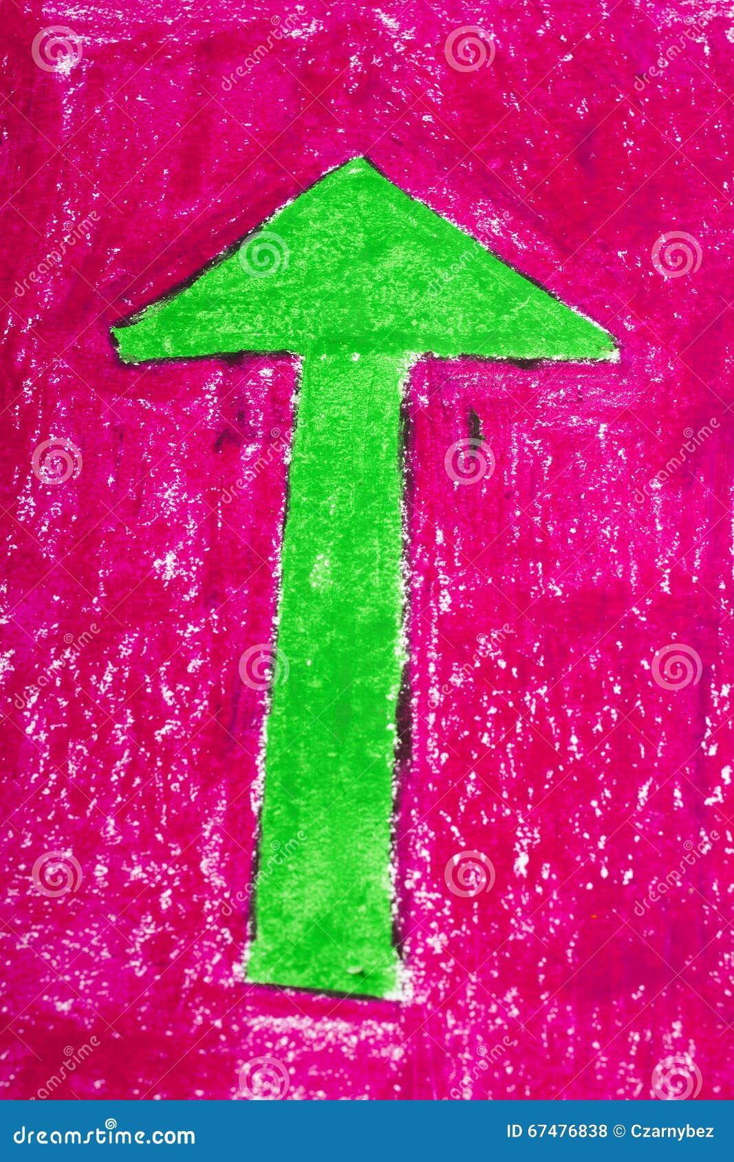 Kleurrijke Tekening Met Pijl Stock Illustratie - Illustration of ...