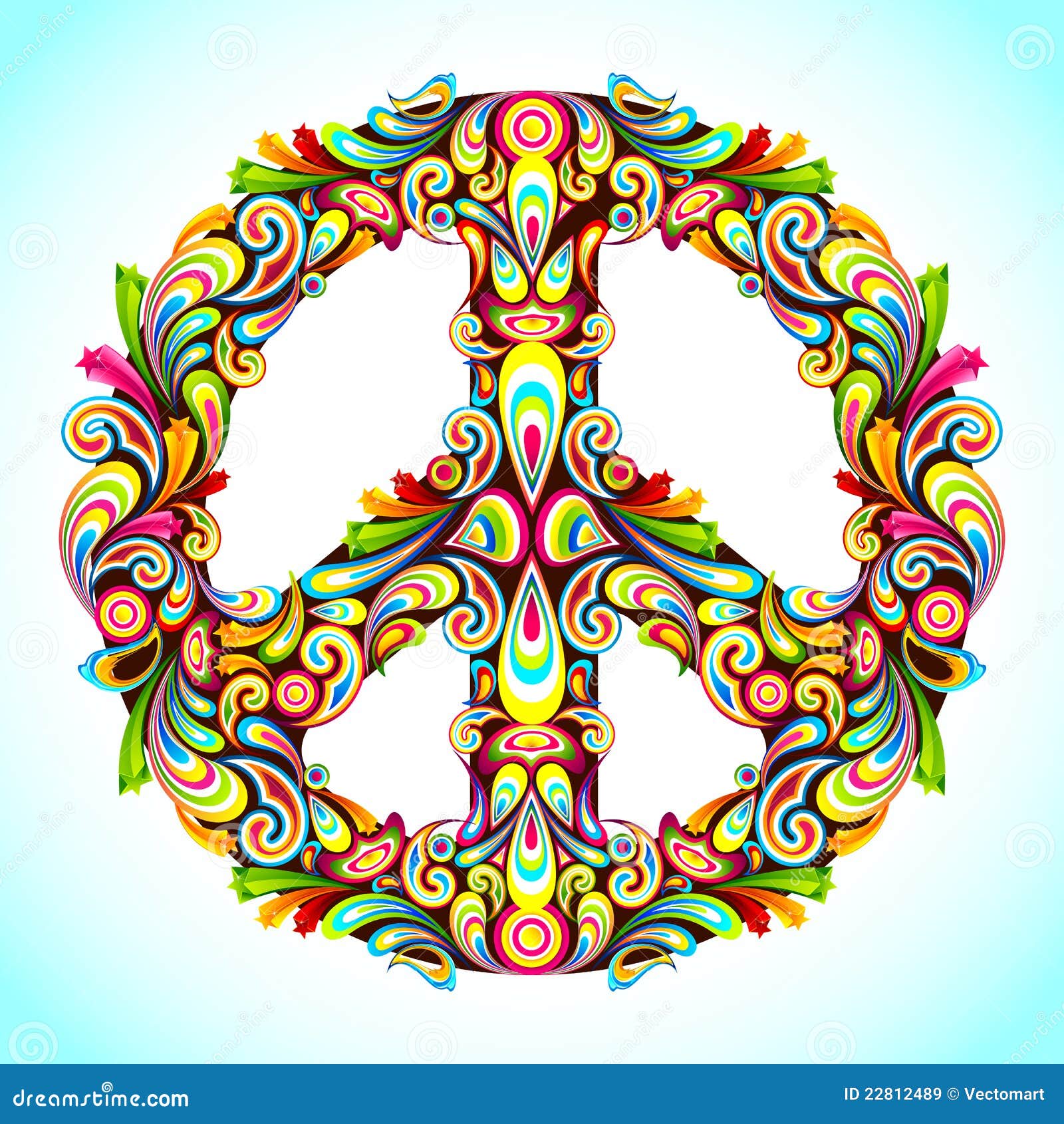 Kleurrijke Vrede vector illustratie. Illustration of grafisch - 22812489