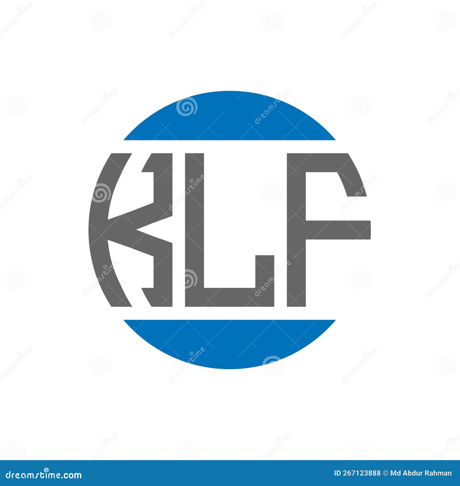 KLF Letter Logo Design on White Background. KLF Creative Initials ...