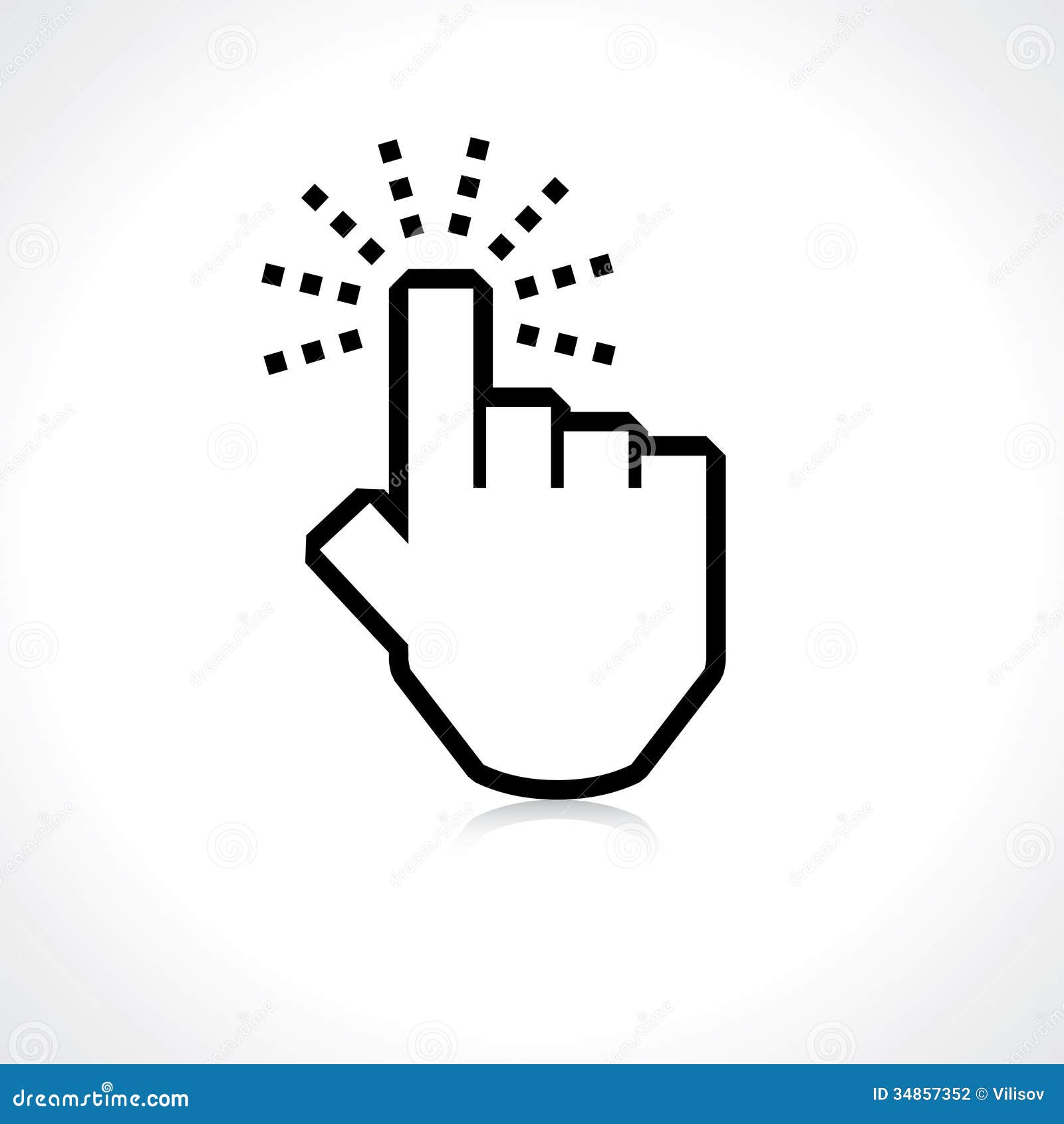 Klicksymbol vektor illustrationer. Illustration av anslutning - 34857352