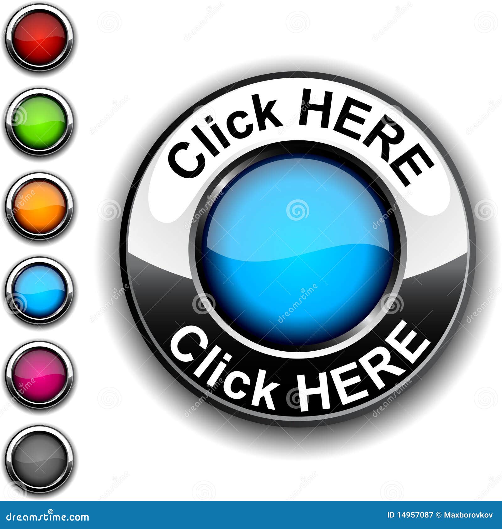 Klik hier knoop. vector illustratie. Illustration of inschrijving ...