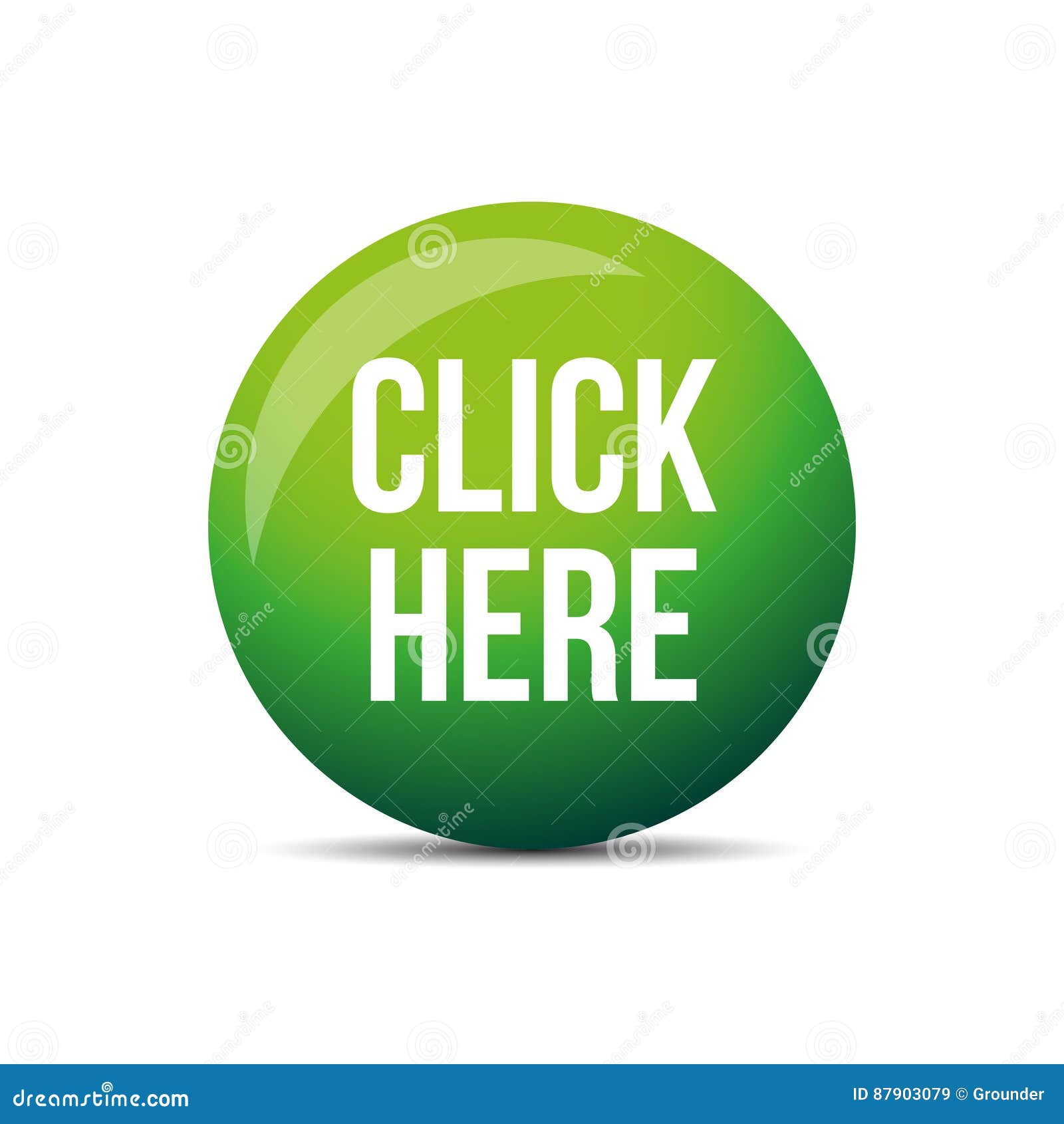 Klik hier Knoop vector illustratie. Illustration of grafisch - 87903079