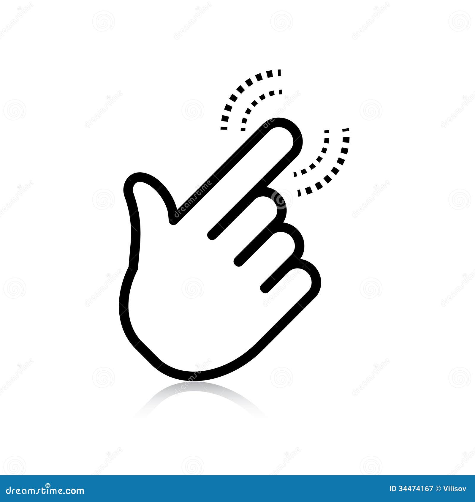 Klik pictogram vector illustratie. Illustration of orde - 34474167