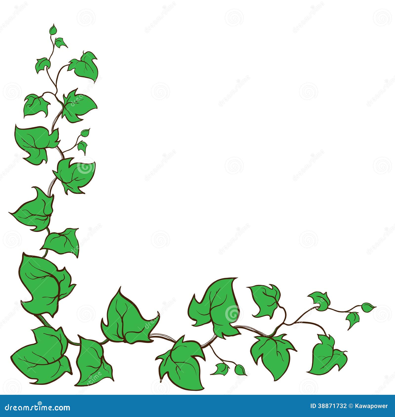 Klimop Vectorhand Getrokken Kader Vector Illustratie - Illustration of ...