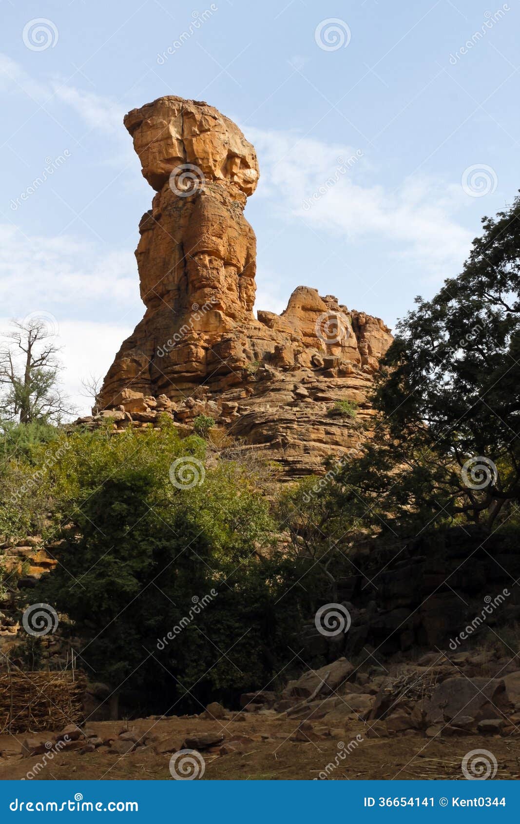 Klippe Von Bandiagara, Mali, Afrika Stockbild - Bild von kultur ...