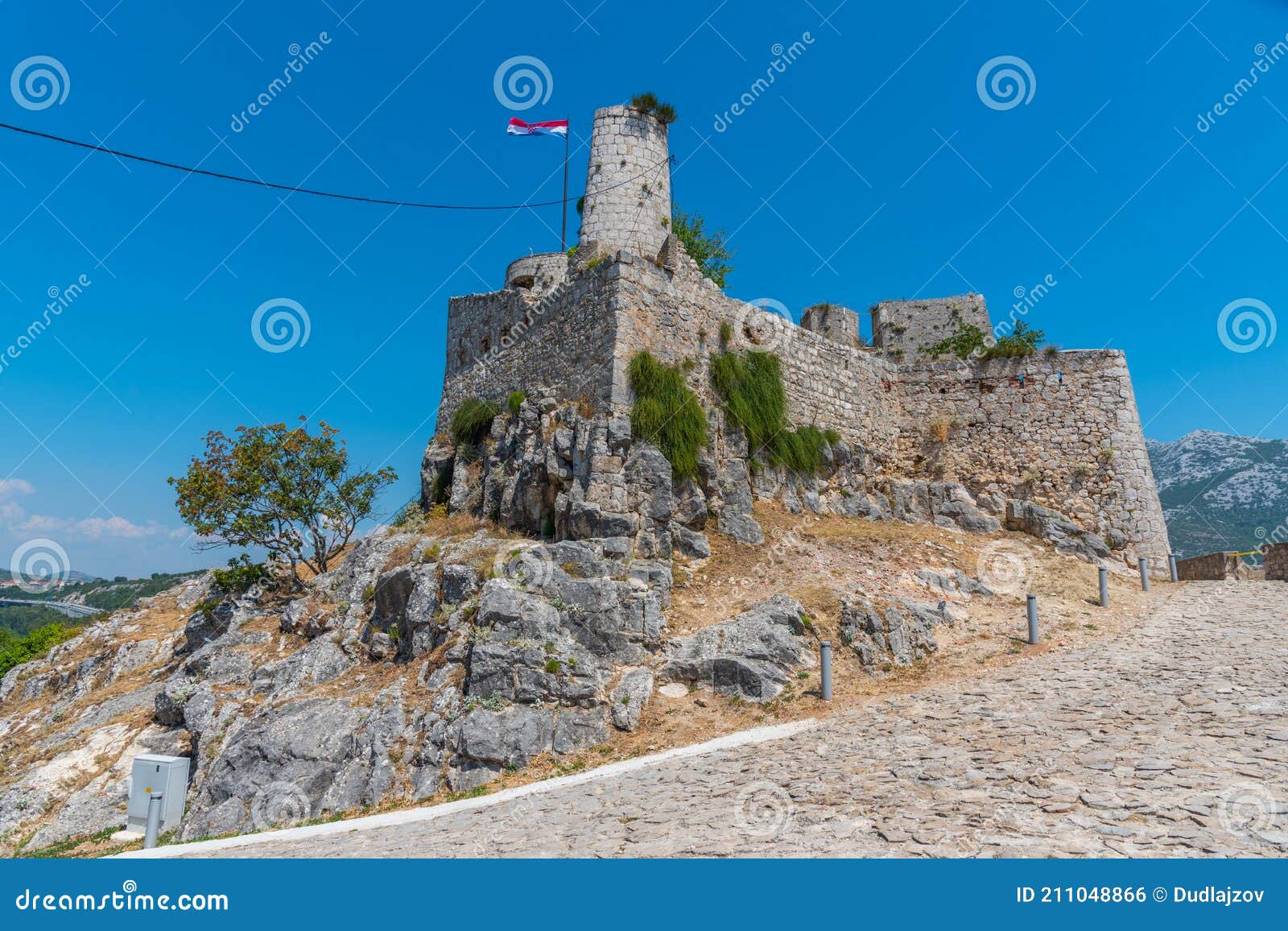 Klis Fortress Near Split, Croatia Stock Photo - Image of tower, range ...