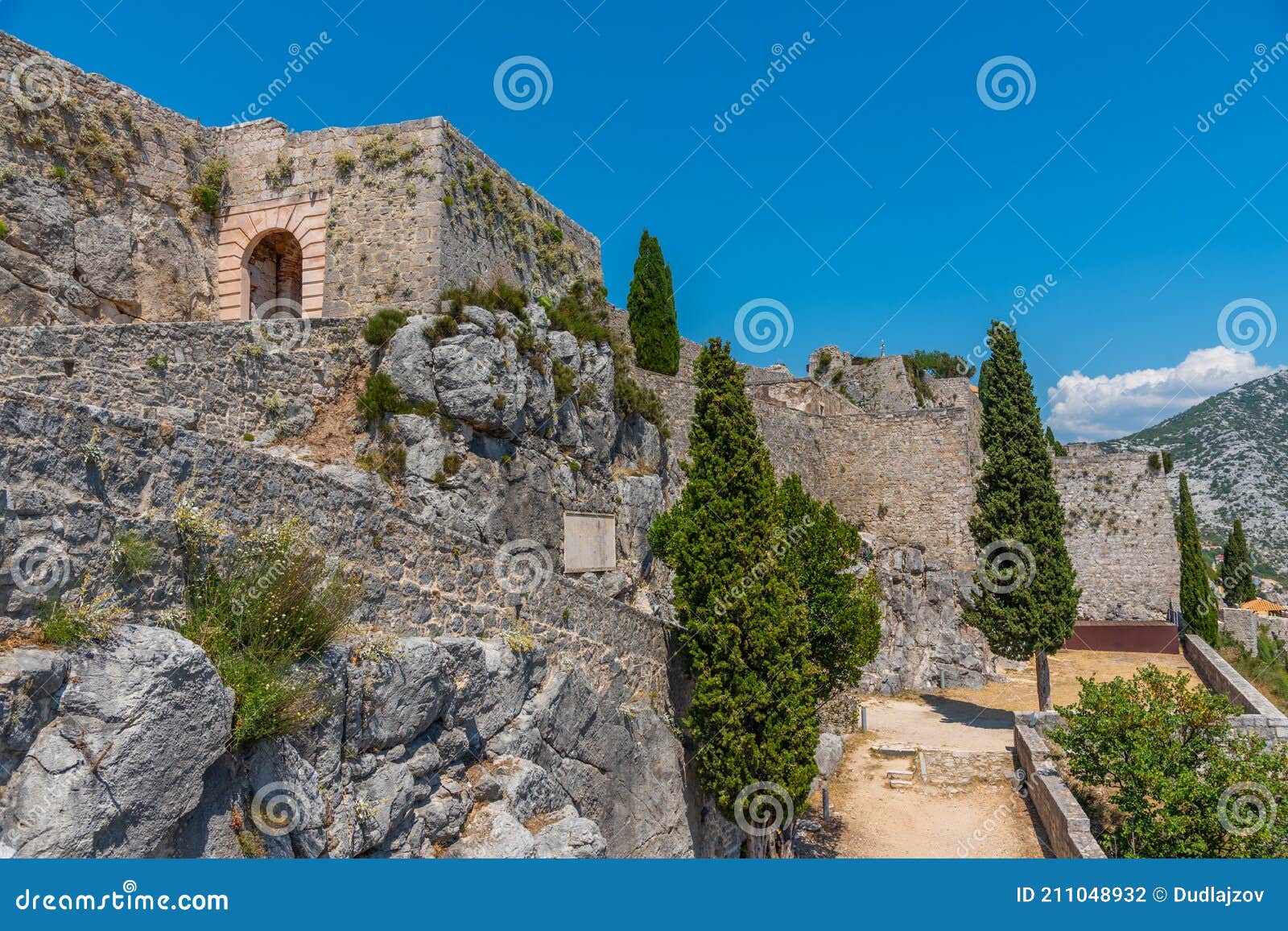 Klis Fortress Near Split, Croatia Stock Photo - Image of hill, rampart ...