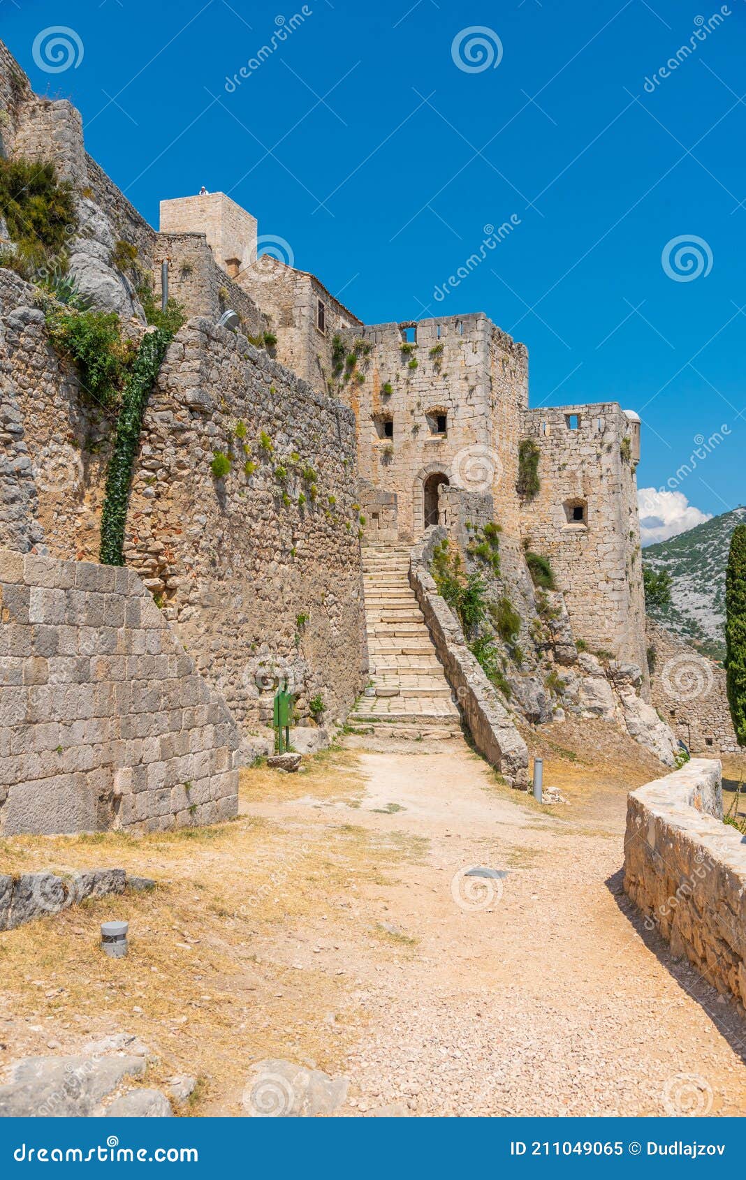 Klis Fortress Near Split, Croatia Stock Image - Image of mountain, fort ...
