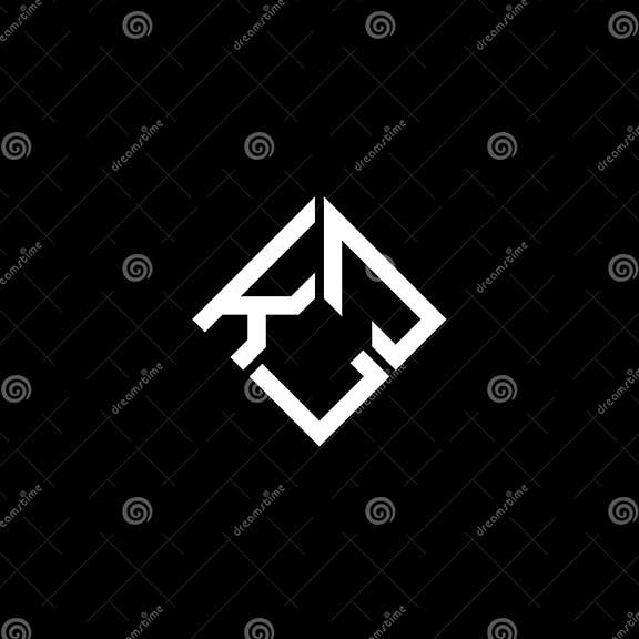 KLJ Letter Logo Design on Black Background. KLJ Creative Initials Letter Logo Concept Stock ...