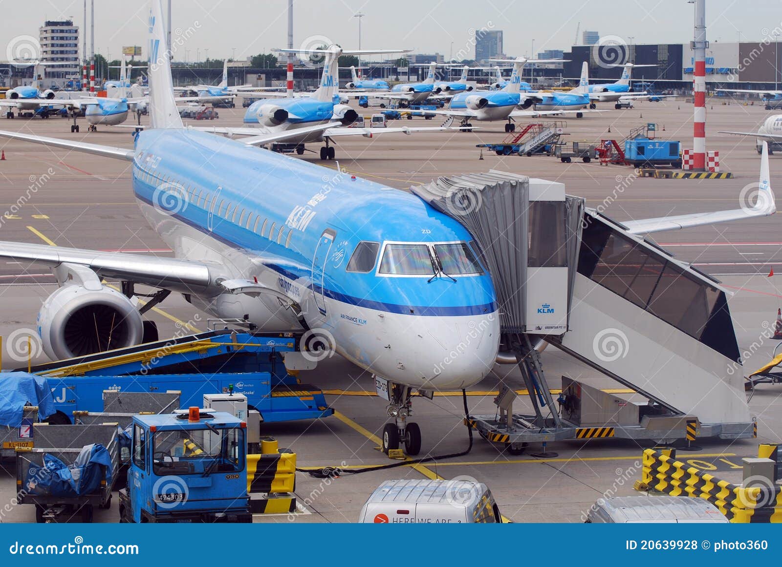 KLM at Amsterdam airport editorial stock photo. Image of taxiway - 20639928