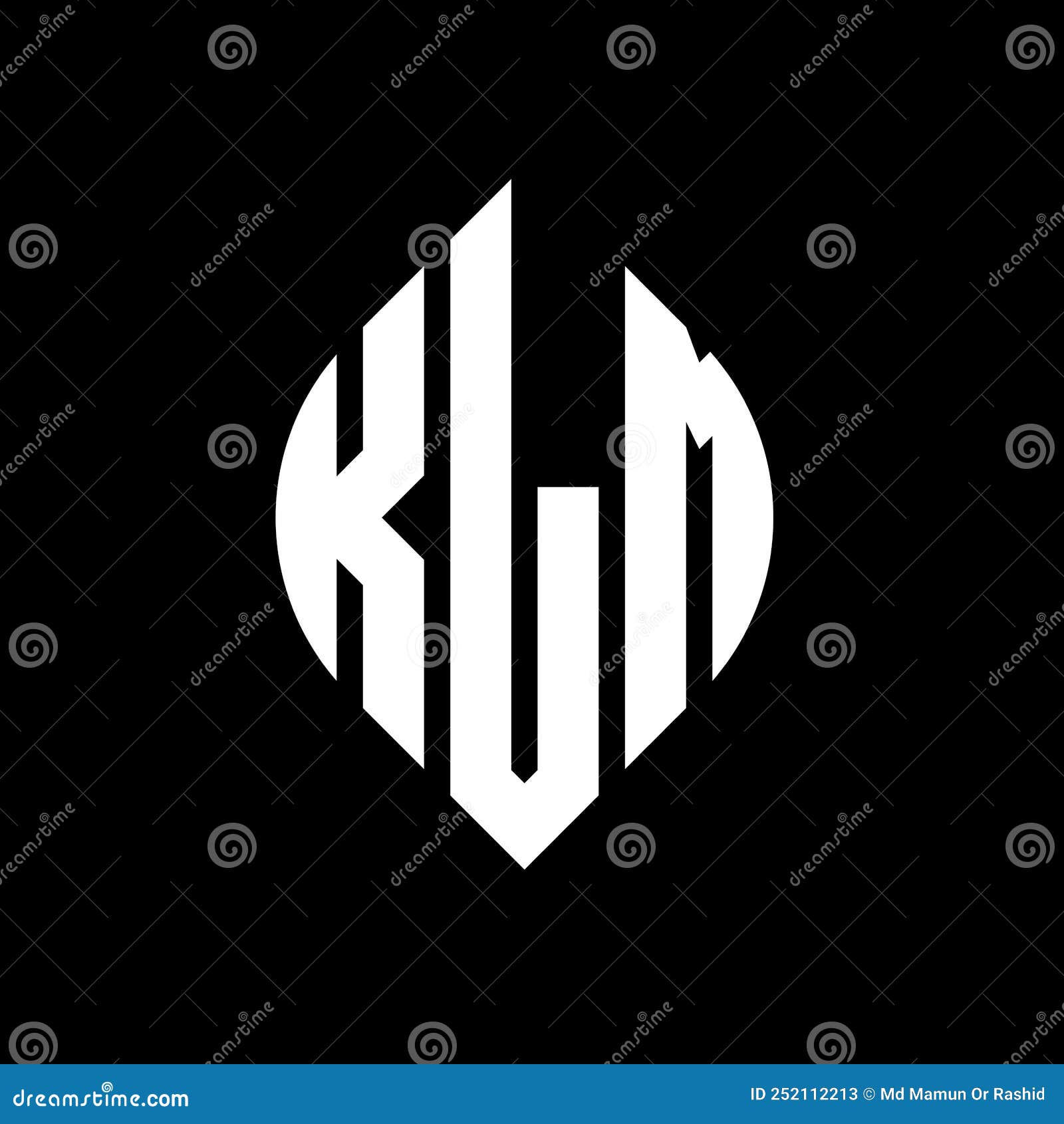 KLM Circle Letter Logo Design with Circle and Ellipse Shape. KLM ...