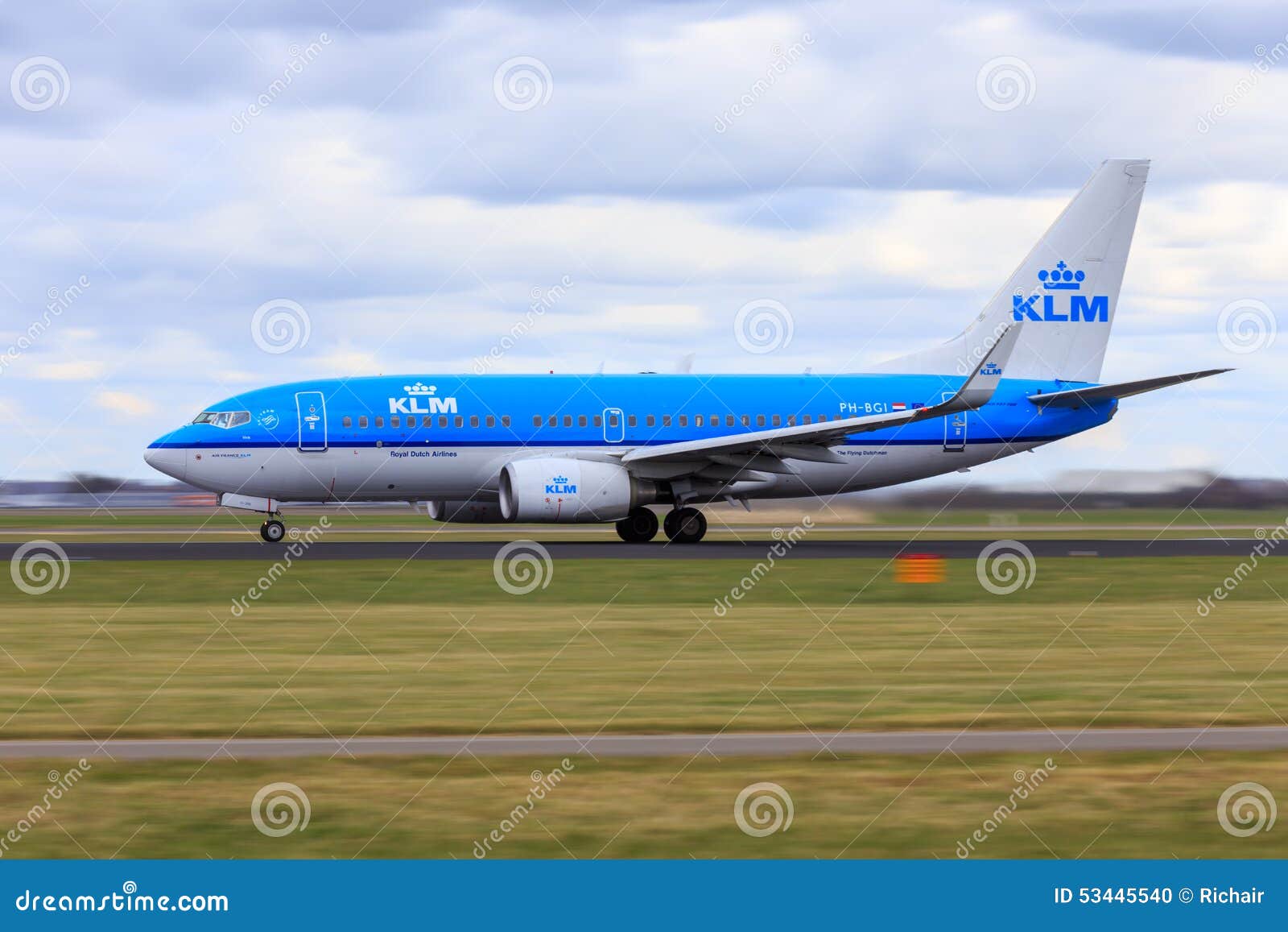 KLM jet motion blur editorial image. Image of speed, speeding - 53445540