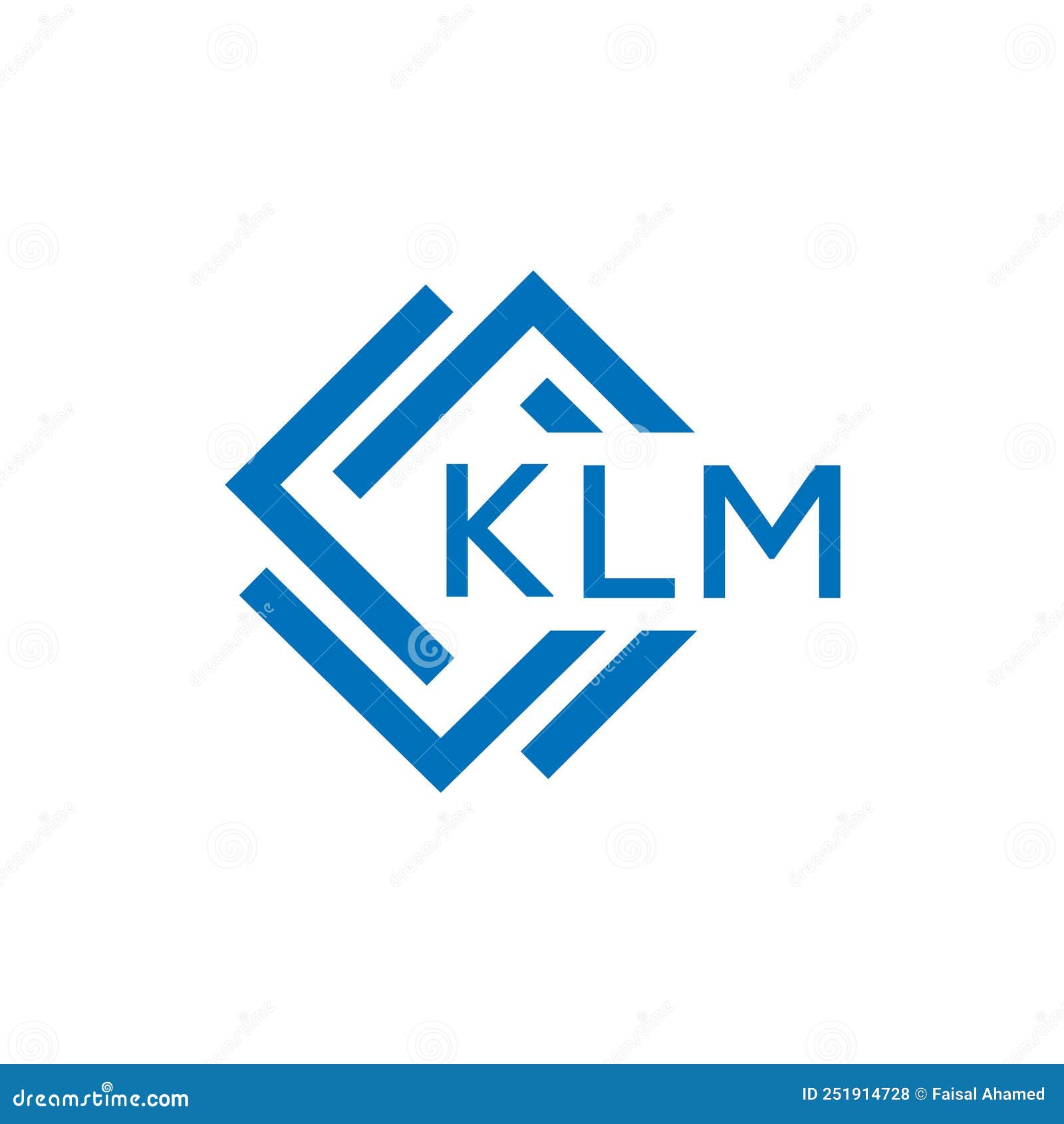 KLM Letter Logo Design On White Background. KLM Creative Circle Letter ...