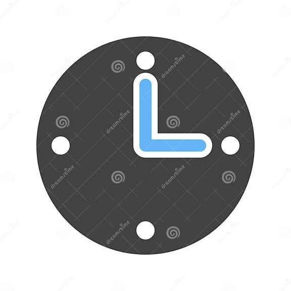 Klocka Tid symbol vektor illustrationer. Illustration av räkning ...