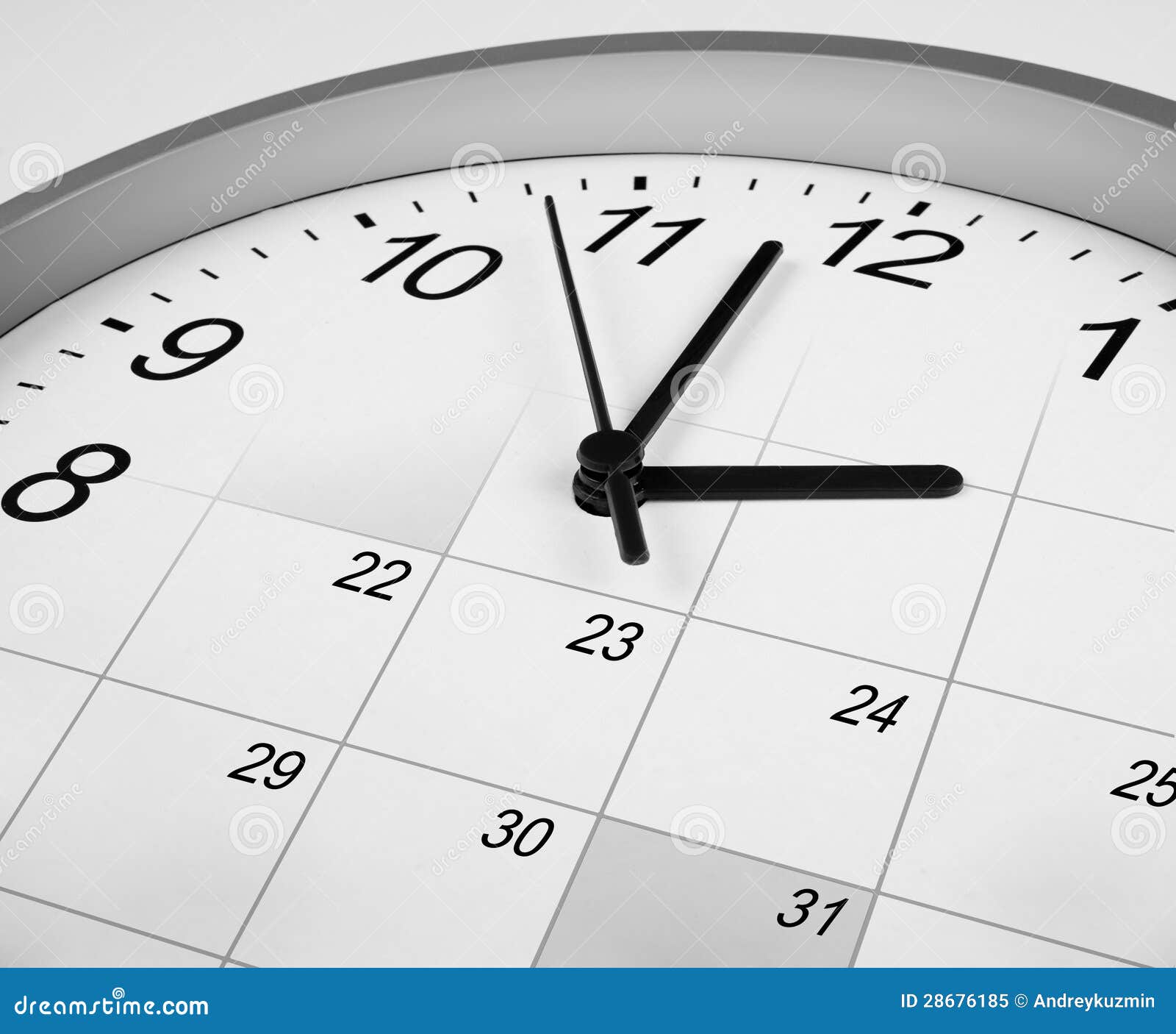 Klok En Kalender. Het Concept Van Het Tijdbeheer. Stock Afbeelding ...