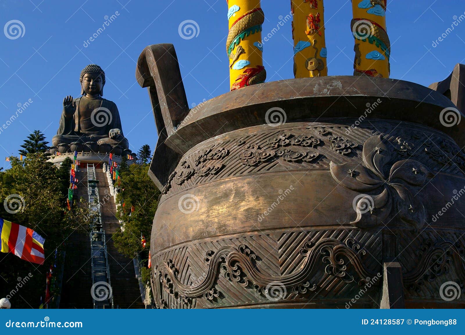 Kloster PO-Lin, Tian Tan Buddha Redaktionelles Stockfotografie - Bild ...