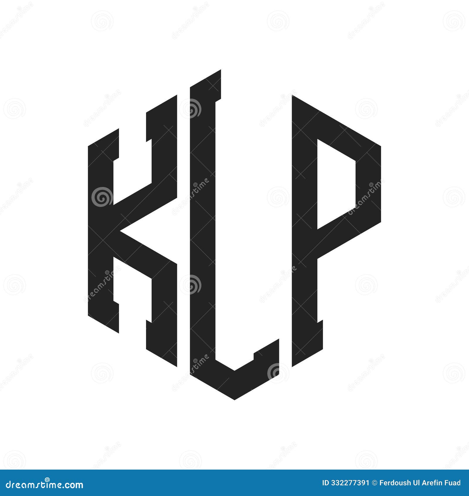 KLP Logo Design. Initial Letter KLP Monogram Logo Using Hexagon Shape ...