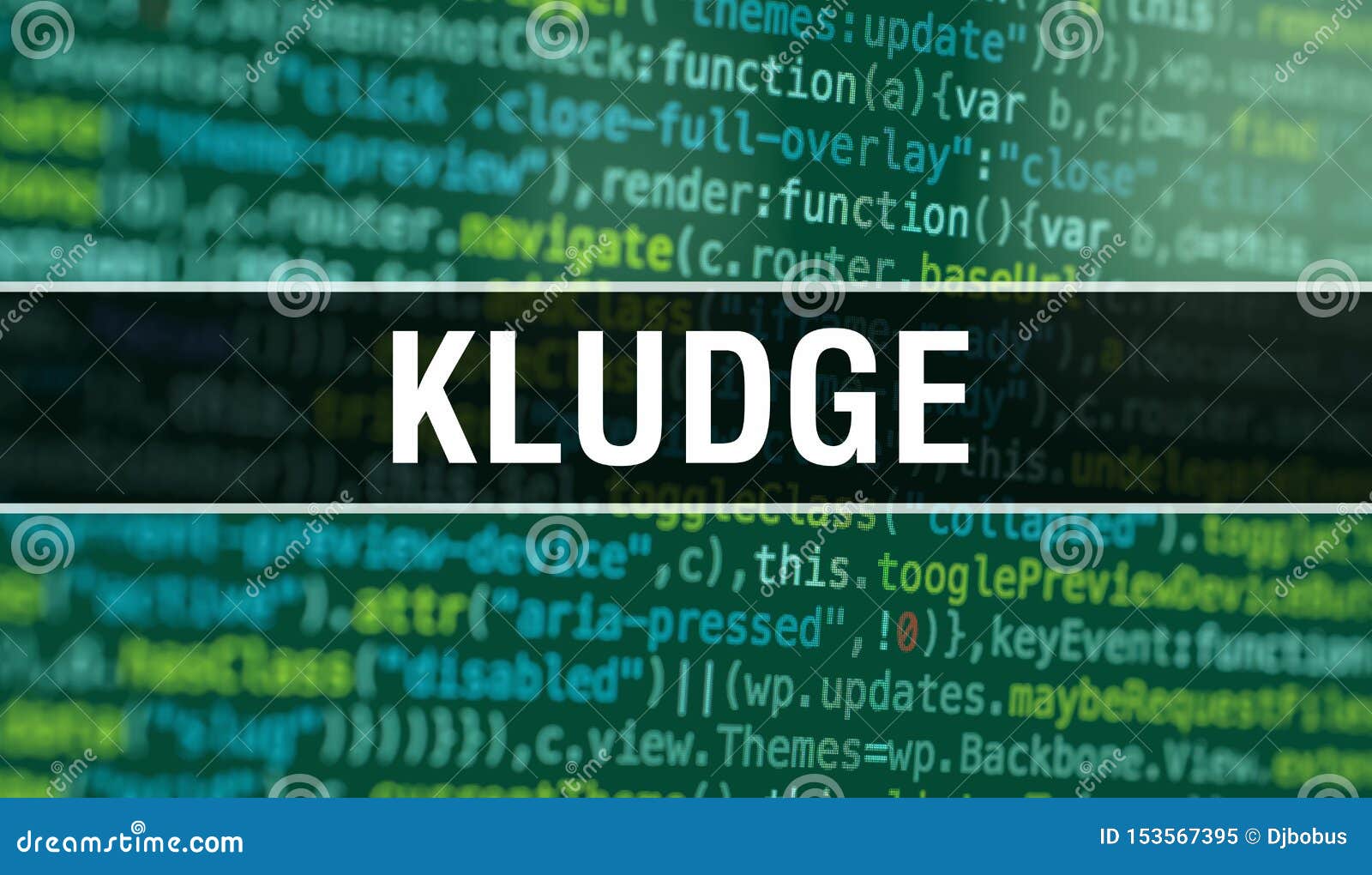 Kludge with Abstract Technology Binary Code Background.Digital Binary Data and Secure Data ...