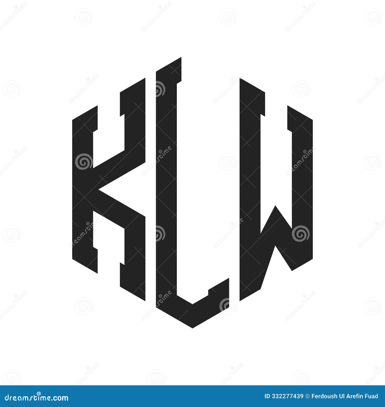 KLW Logo Design. Initial Letter KLW Monogram Logo Using Hexagon Shape ...