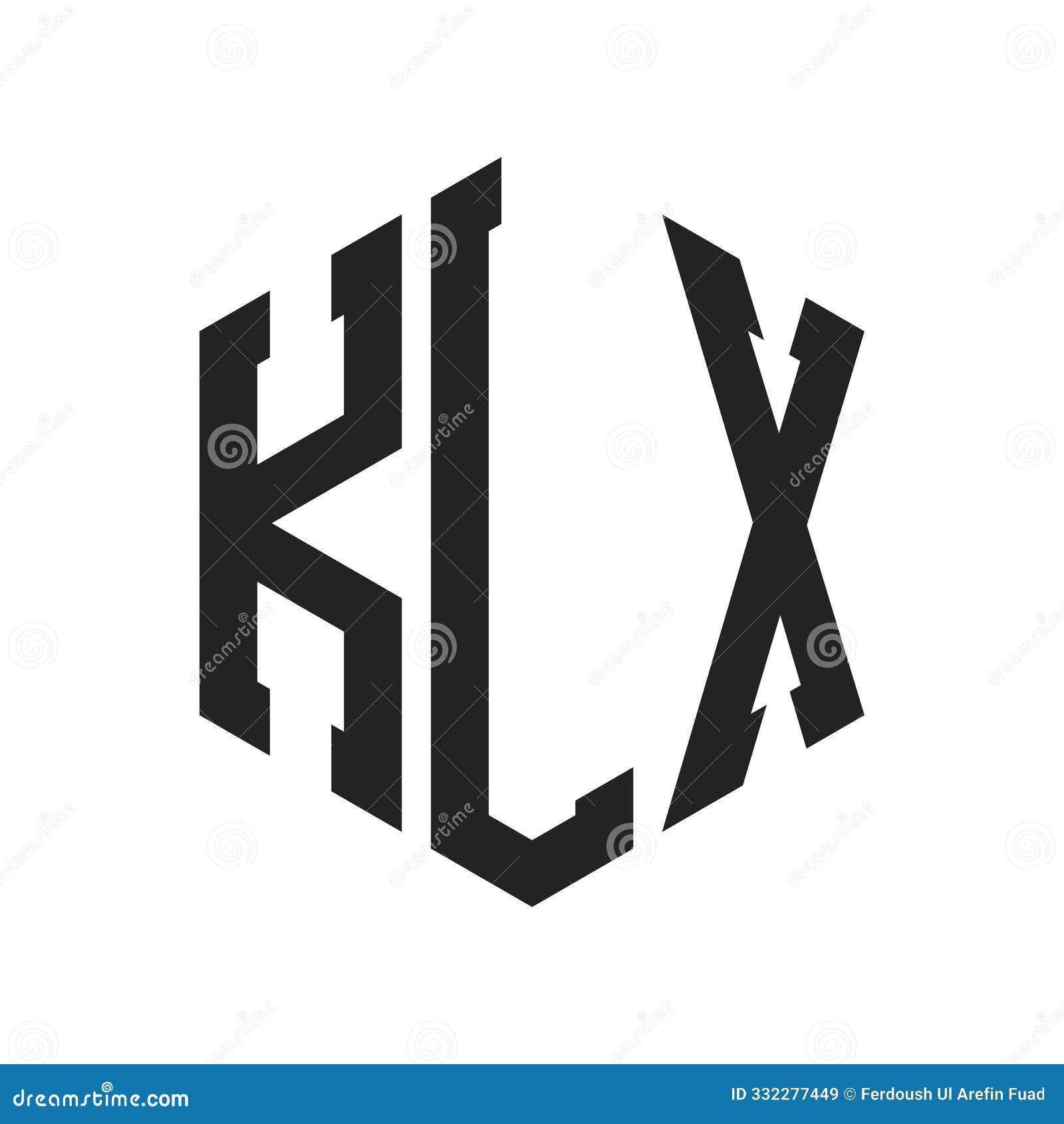 KLX Logo Design. Initial Letter KLX Monogram Logo Using Hexagon Shape ...