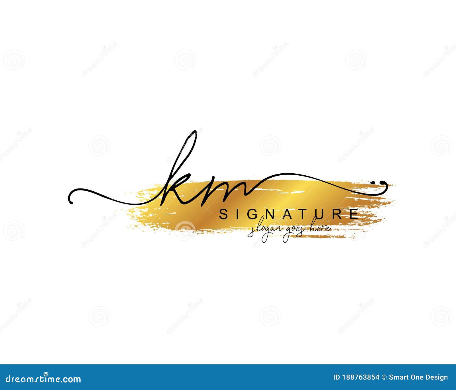 Initial KM Signature Logo Template Vector Stock Vector - Illustration ...