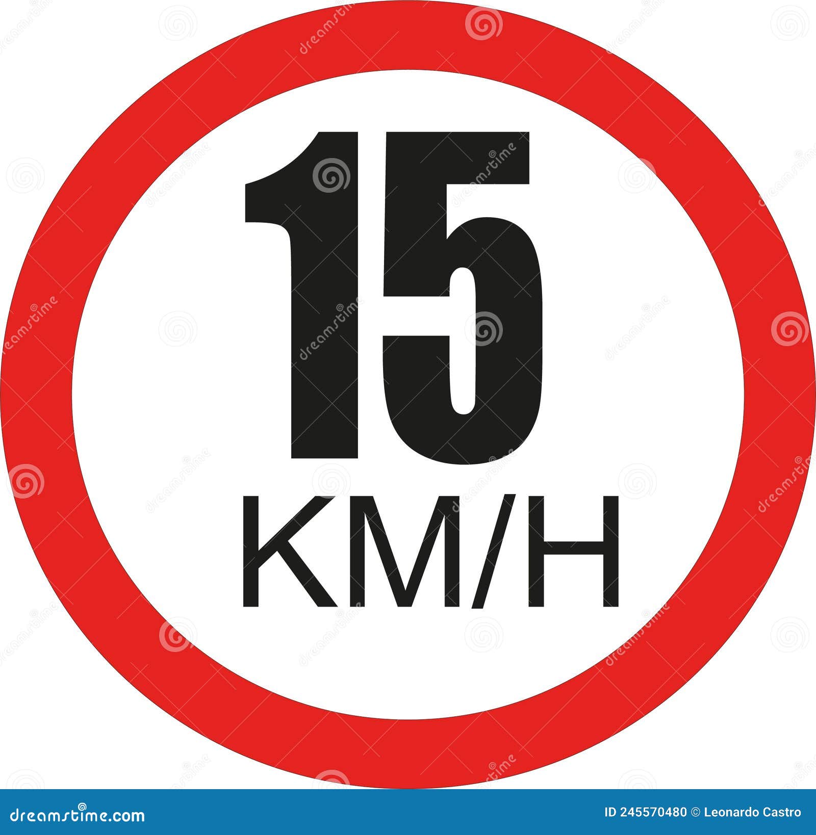15 km hour sign stock illustration. Illustration of number - 245570480