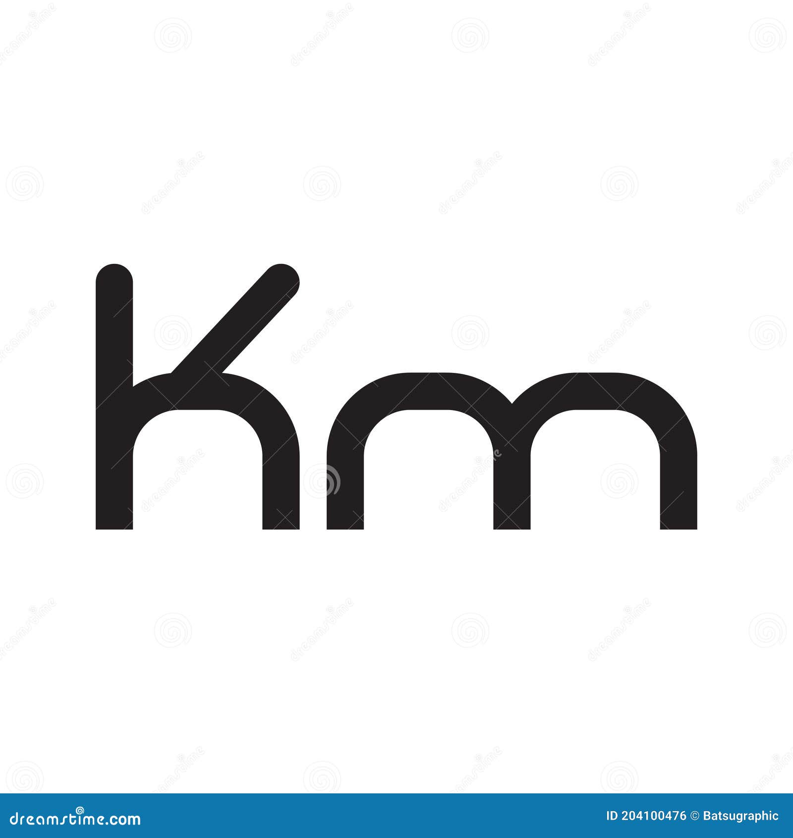 Km Initial Letter Vector Logo Icon Stock Vector - Illustration of ...