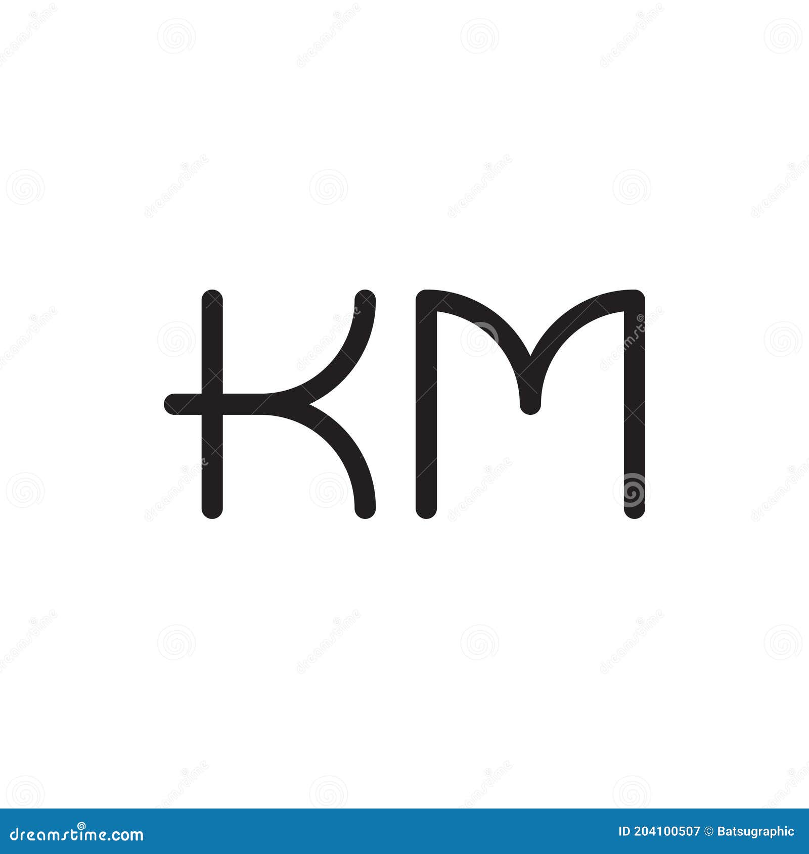 Km Initial Letter Vector Logo Icon Stock Vector - Illustration of ...