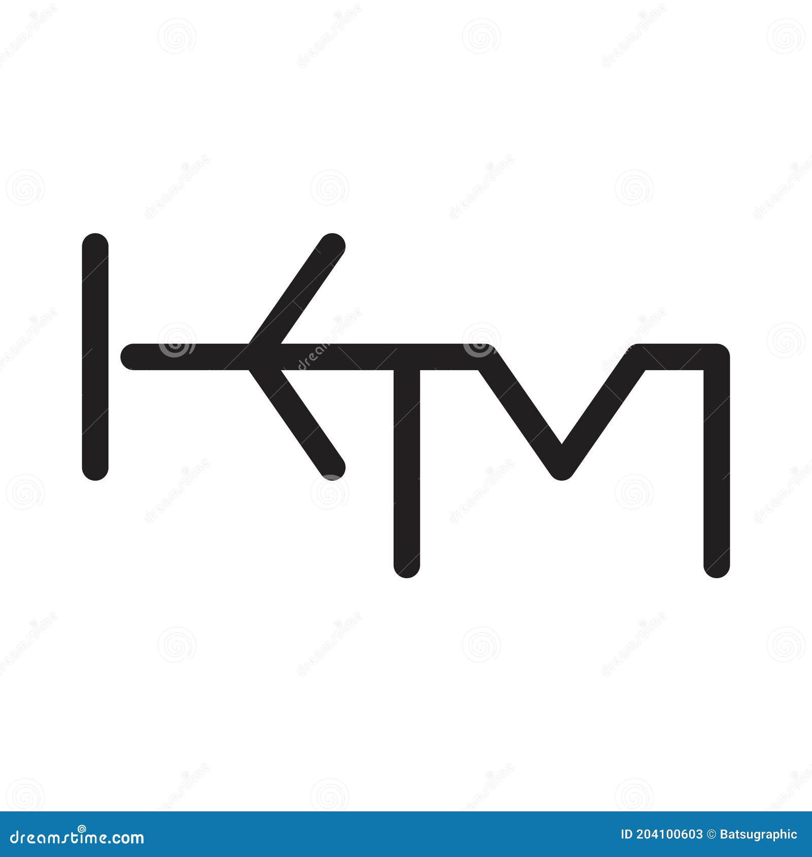Km Initial Letter Vector Logo Icon Stock Vector - Illustration of ...