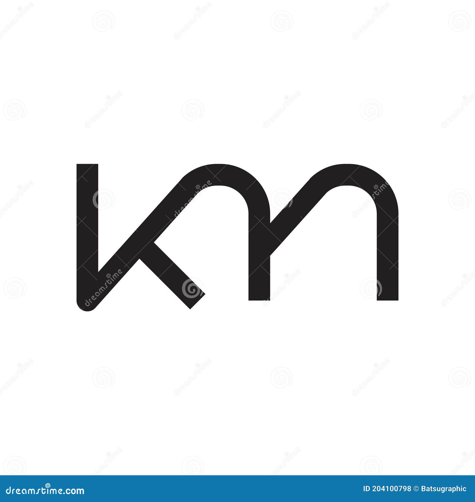 Km Initial Letter Vector Logo Icon Stock Vector - Illustration of name ...