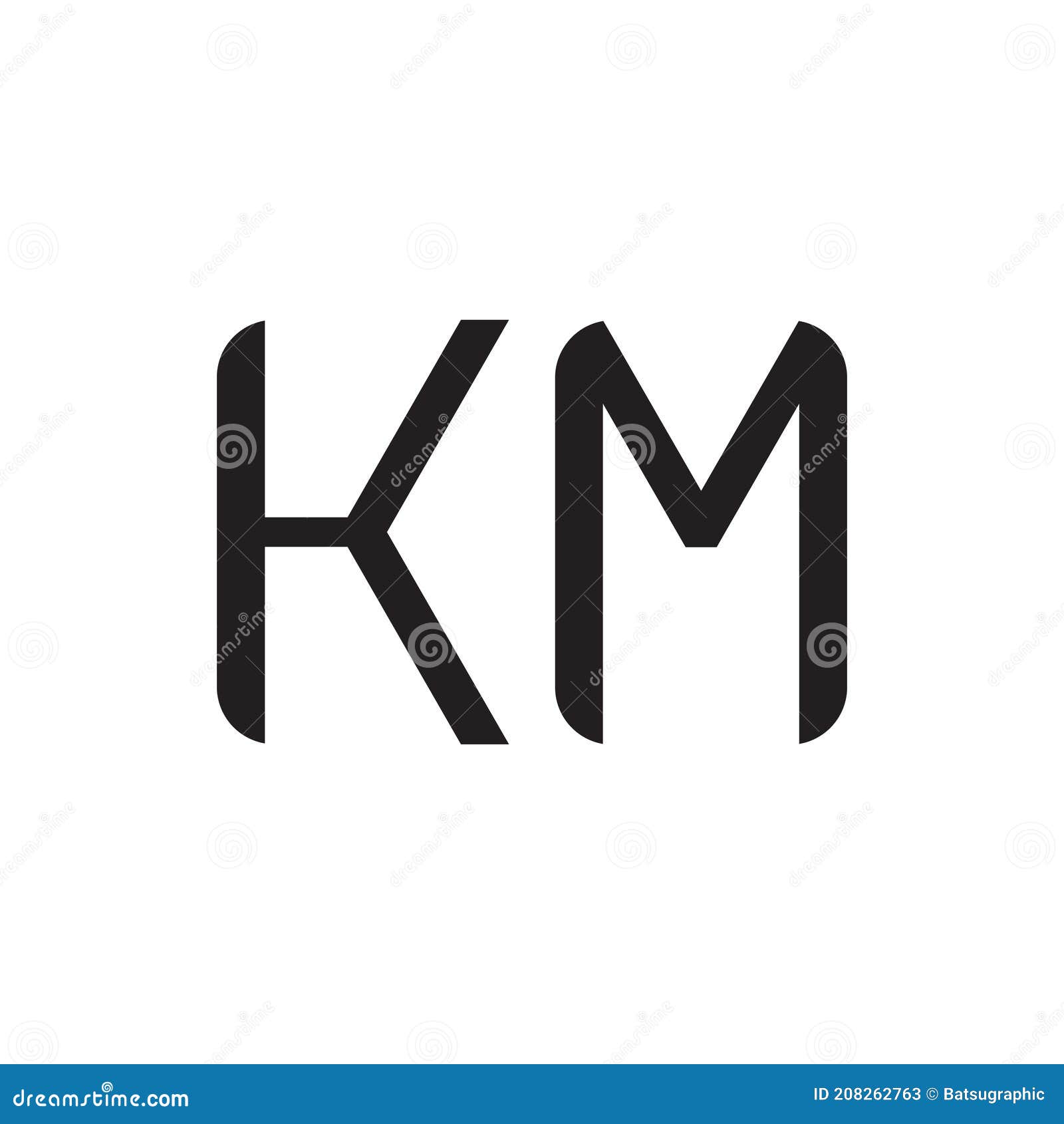 Km Initial Letter Vector Logo Icon Stock Vector - Illustration of ...
