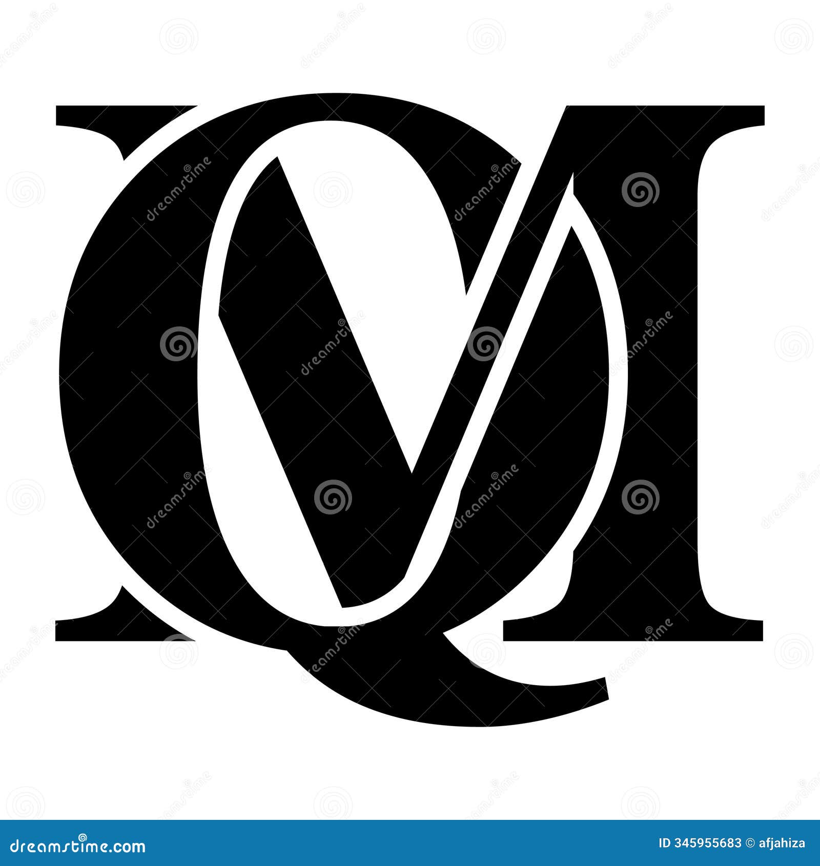 QM Letter Black Logo Icon Template 1 Cartoon Vector | CartoonDealer.com ...