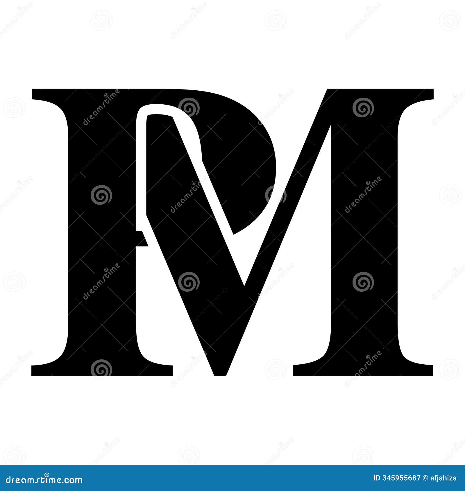 MU Letter Black Logo Icon Template 1 Vector Illustration ...