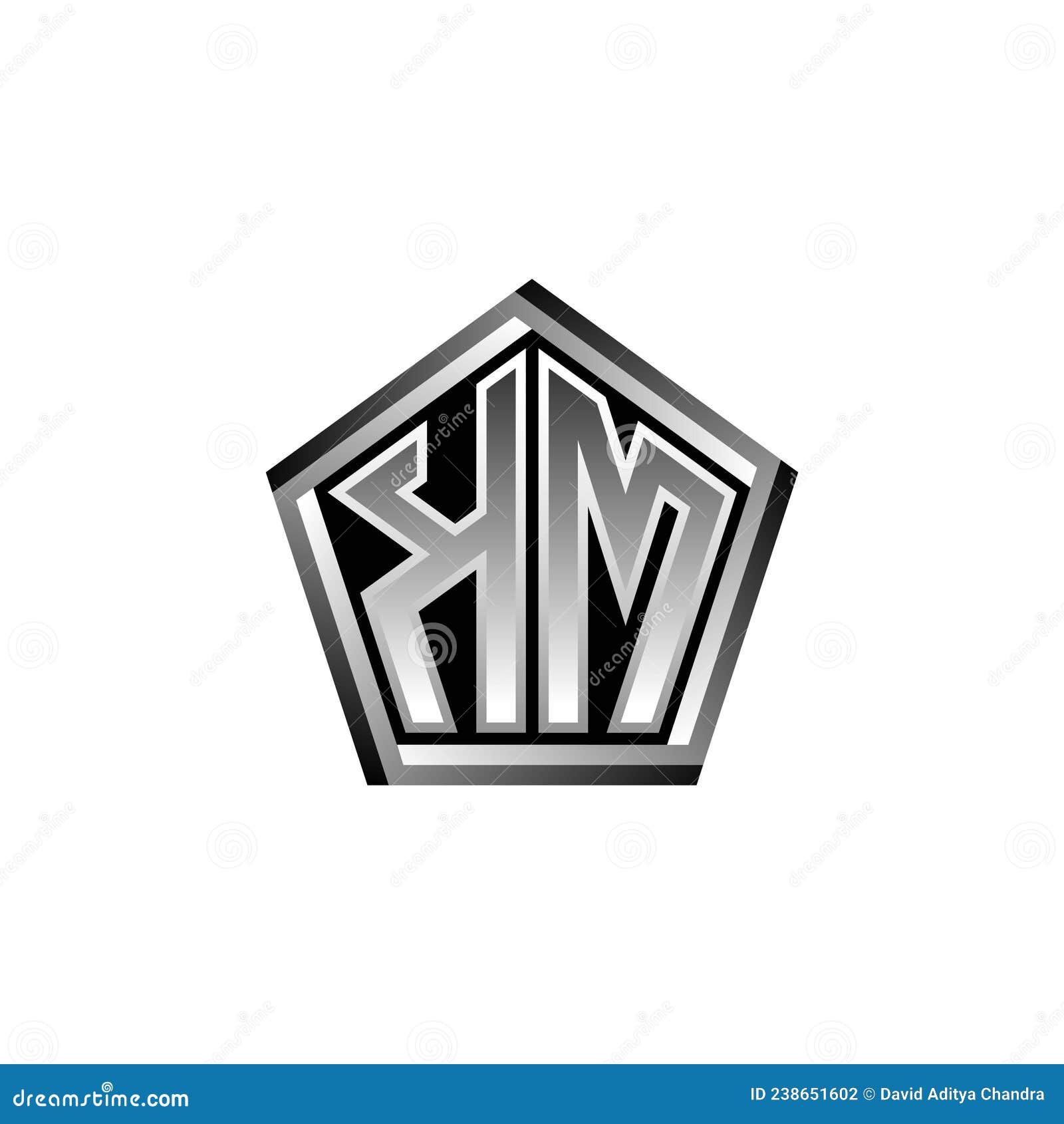 KM Logo Monogram Silver Geometric Modern Design Stock Vector ...
