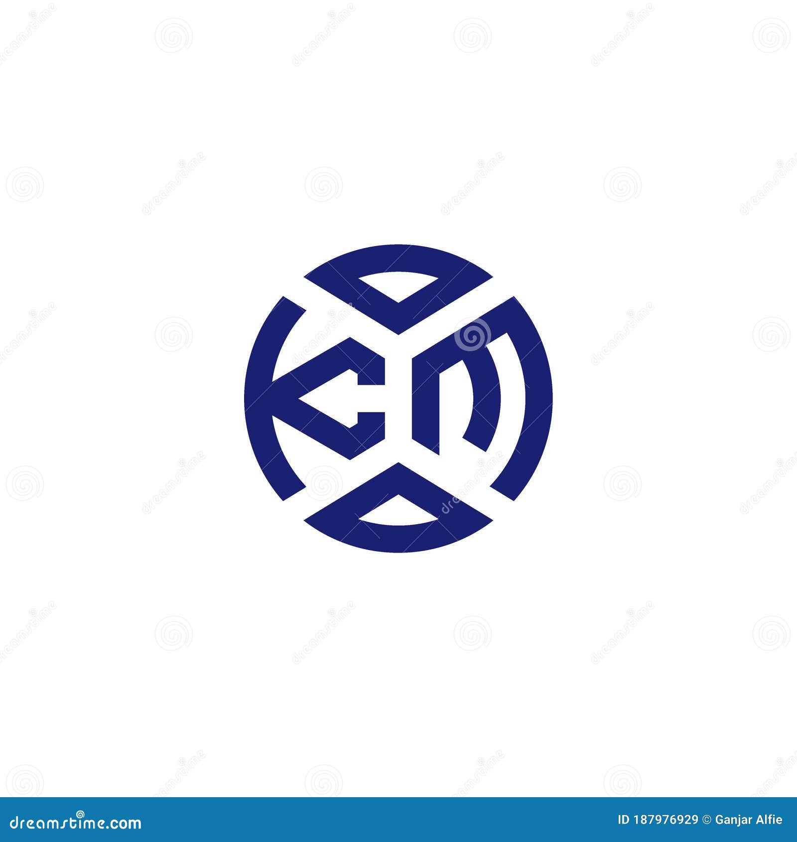 KM Monogram Logo with Abstract Shapes in Modern Style Stock Vector ...