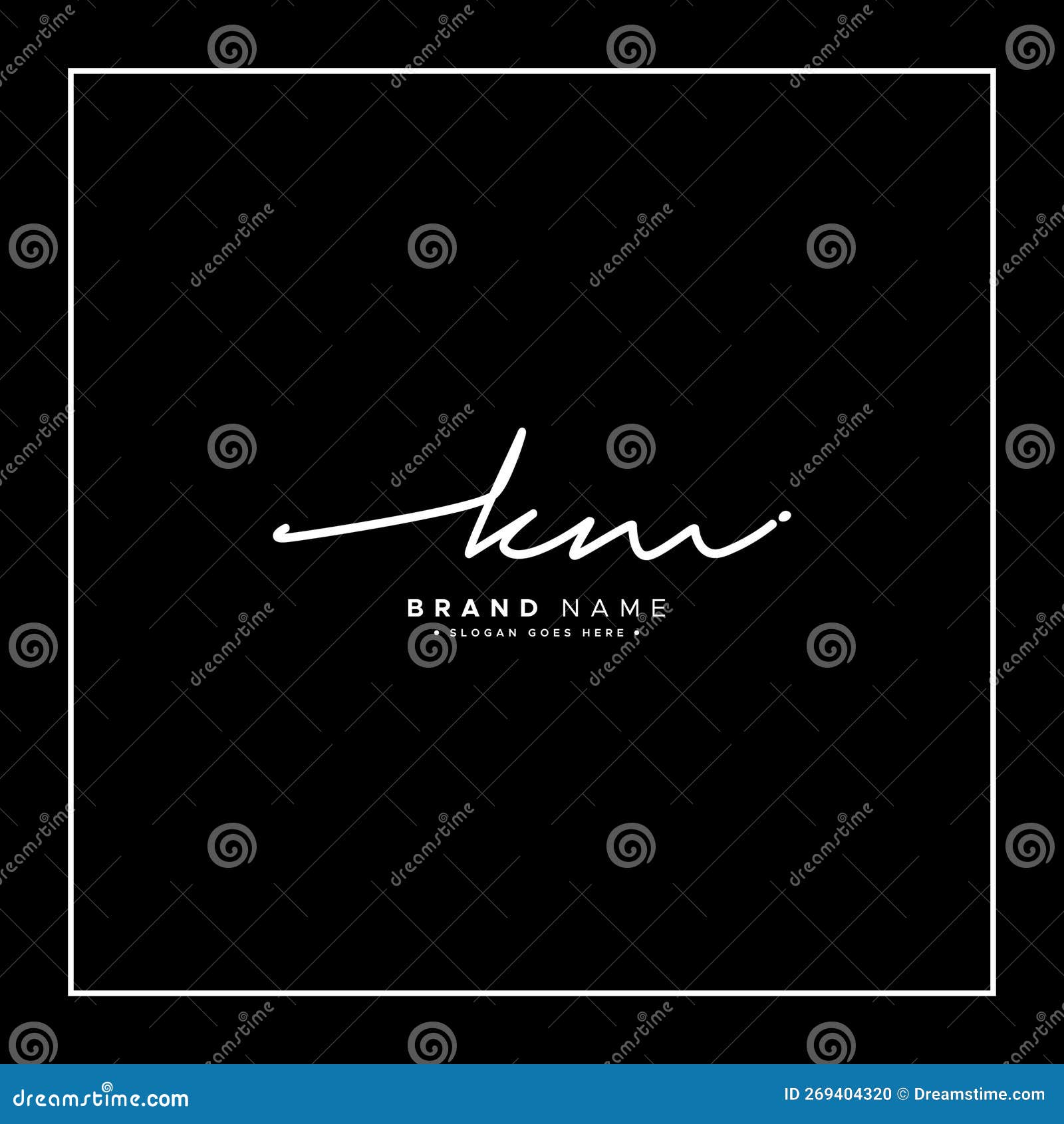 KM Signature Logo - Handwritten Vector Logo Template For KM Alphabet ...