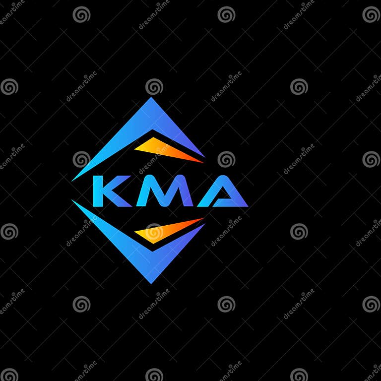 KMA Abstract Technology Logo Design on Black Background. KMA Creative ...