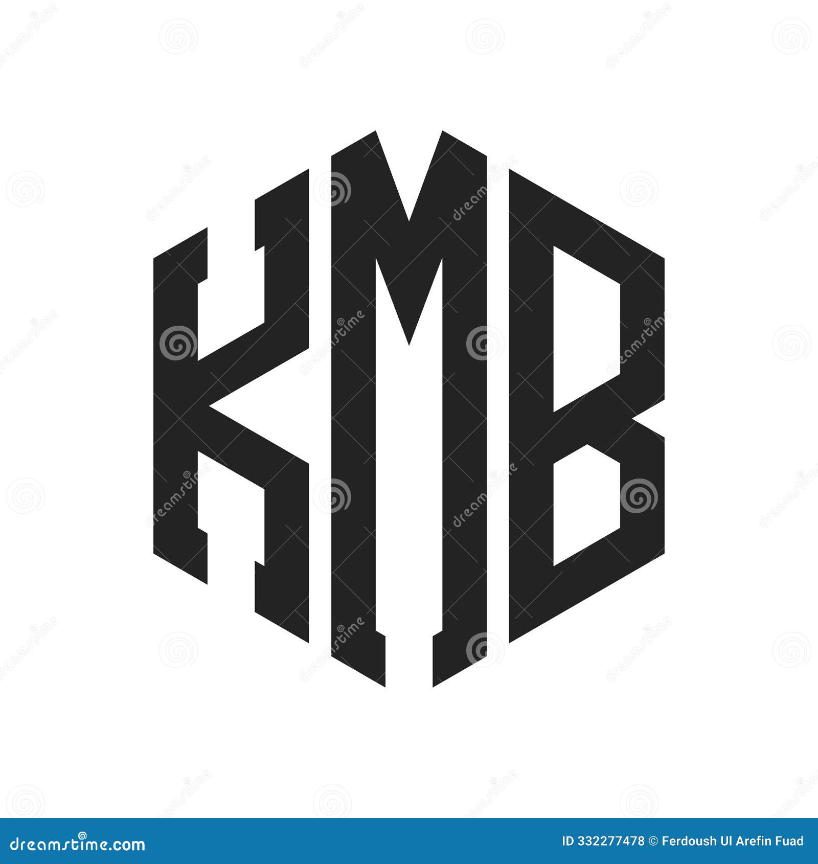 KMB Logo Design. Initial Letter KMB Monogram Logo Using Hexagon Shape ...