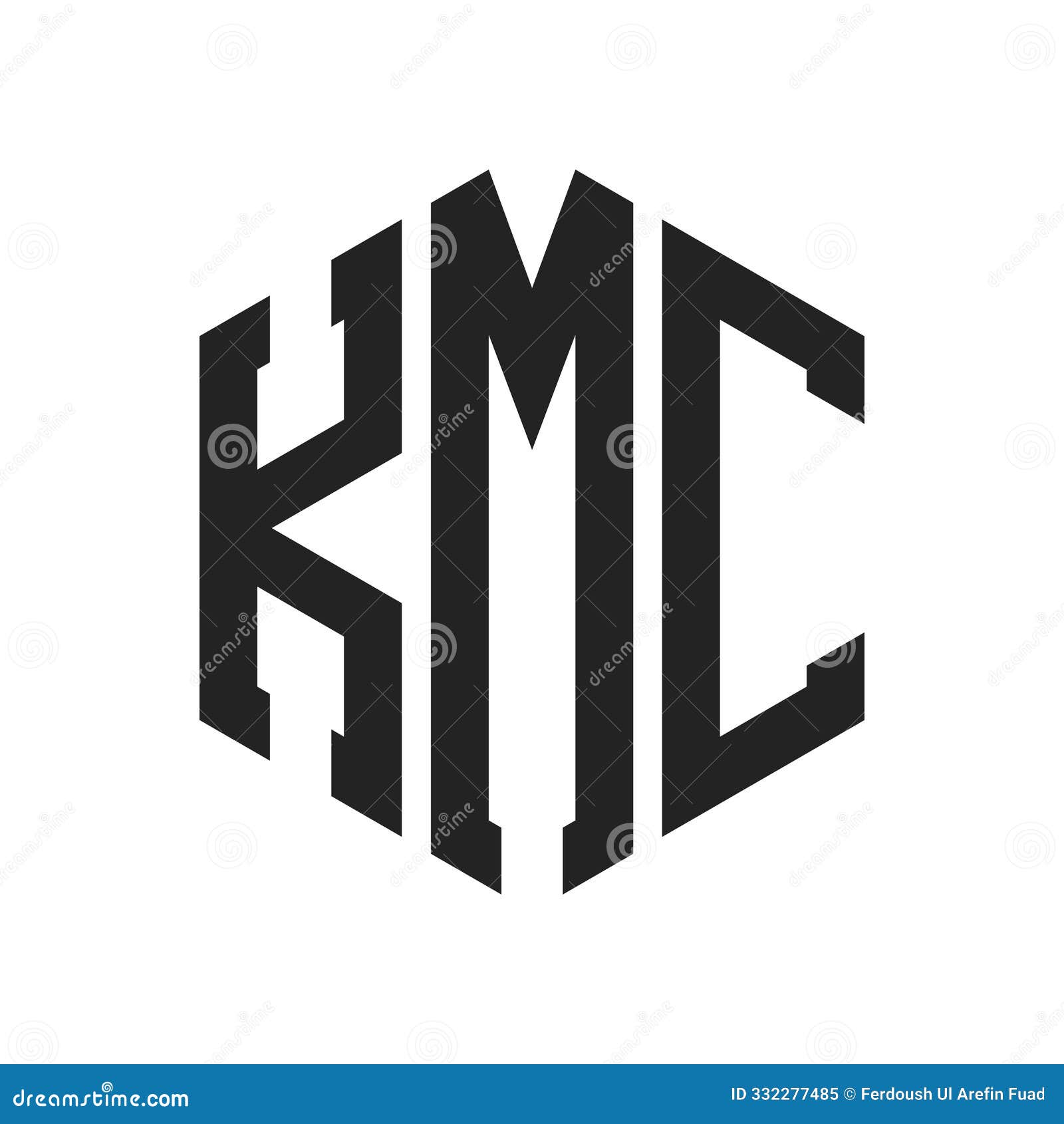 KMC Logo Design. Initial Letter KMC Monogram Logo Using Hexagon Shape ...