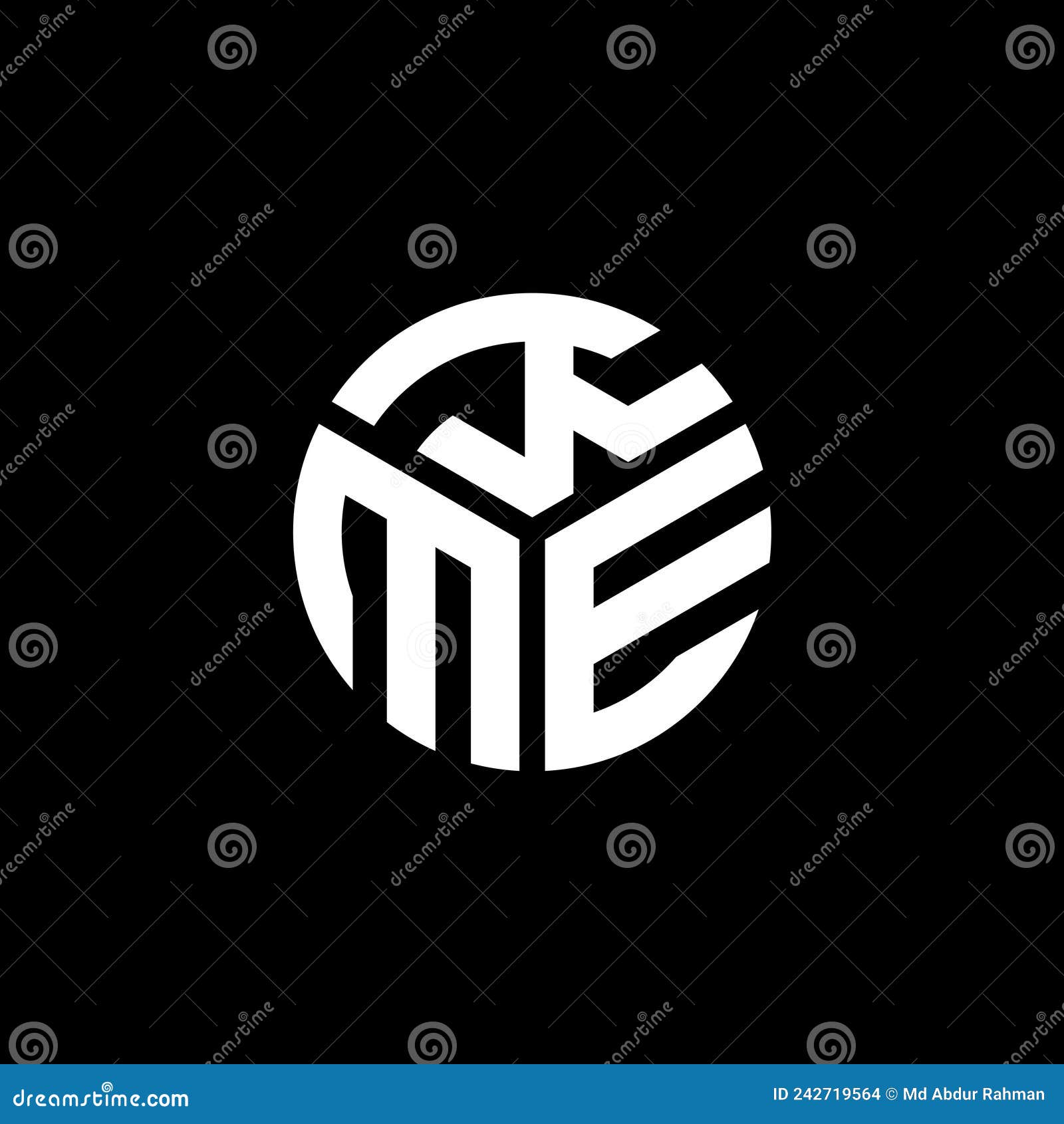 KME Letter Logo Design On Black Background. KME Creative Initials ...