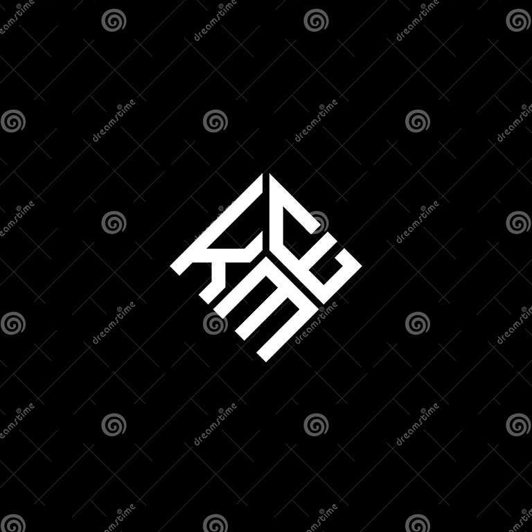 KME Letter Logo Design on Black Background. KME Creative Initials ...