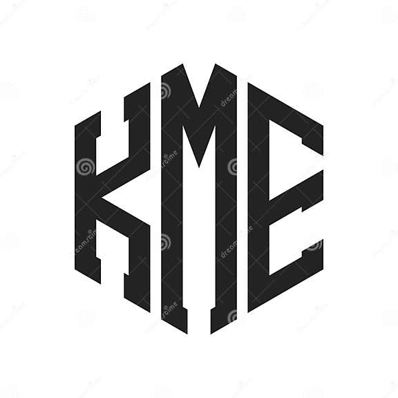 KME Logo Design. Initial Letter KME Monogram Logo Using Hexagon Shape ...