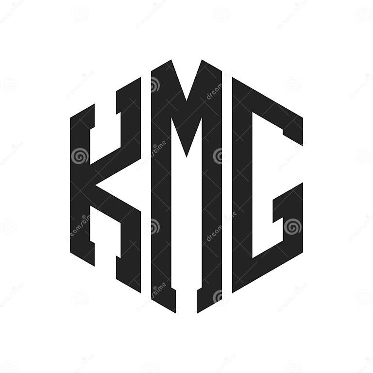 KMG Logo Design. Initial Letter KMG Monogram Logo Using Hexagon Shape ...