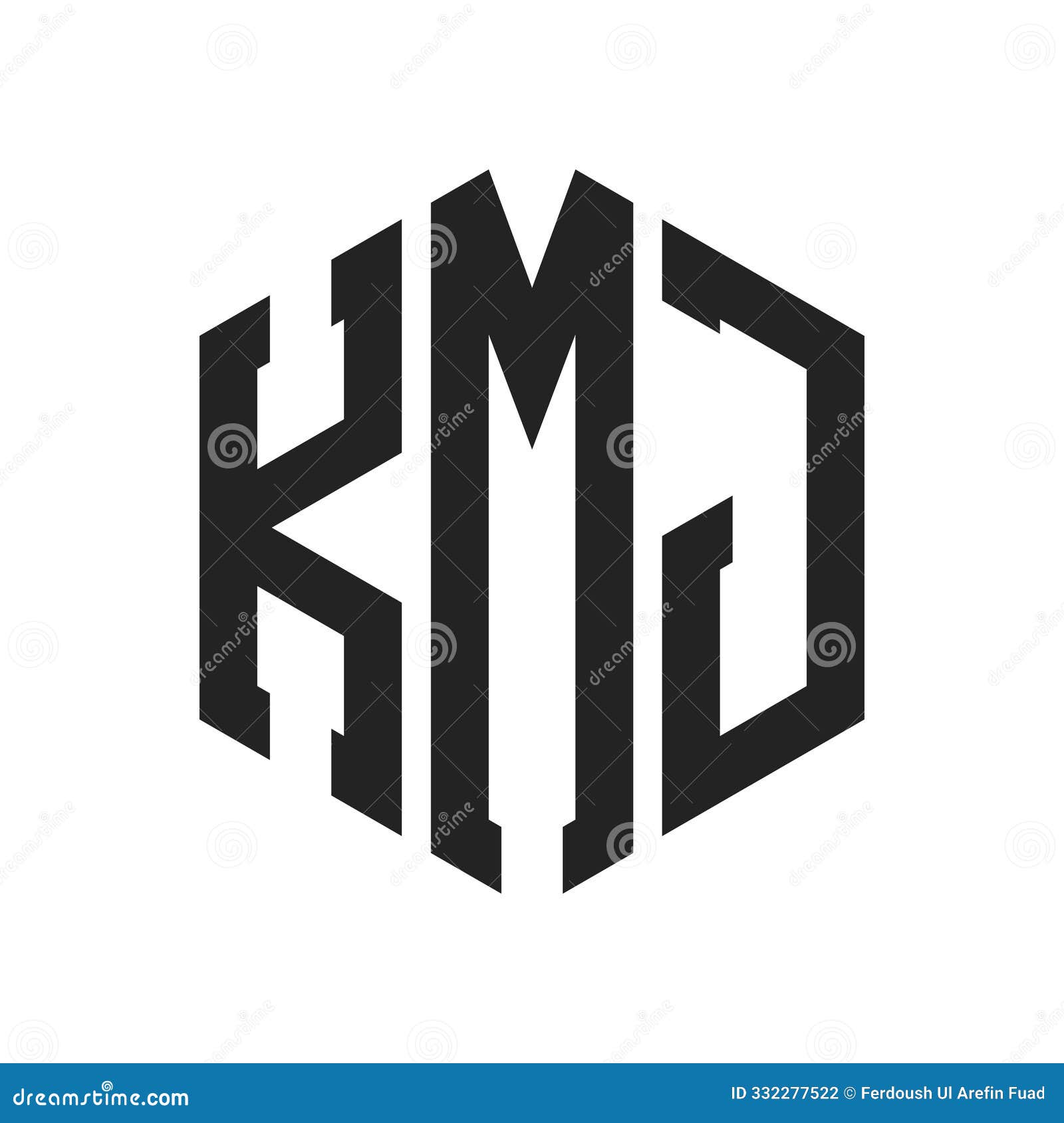 KMJ Logo Design. Initial Letter KMJ Monogram Logo Using Hexagon Shape ...