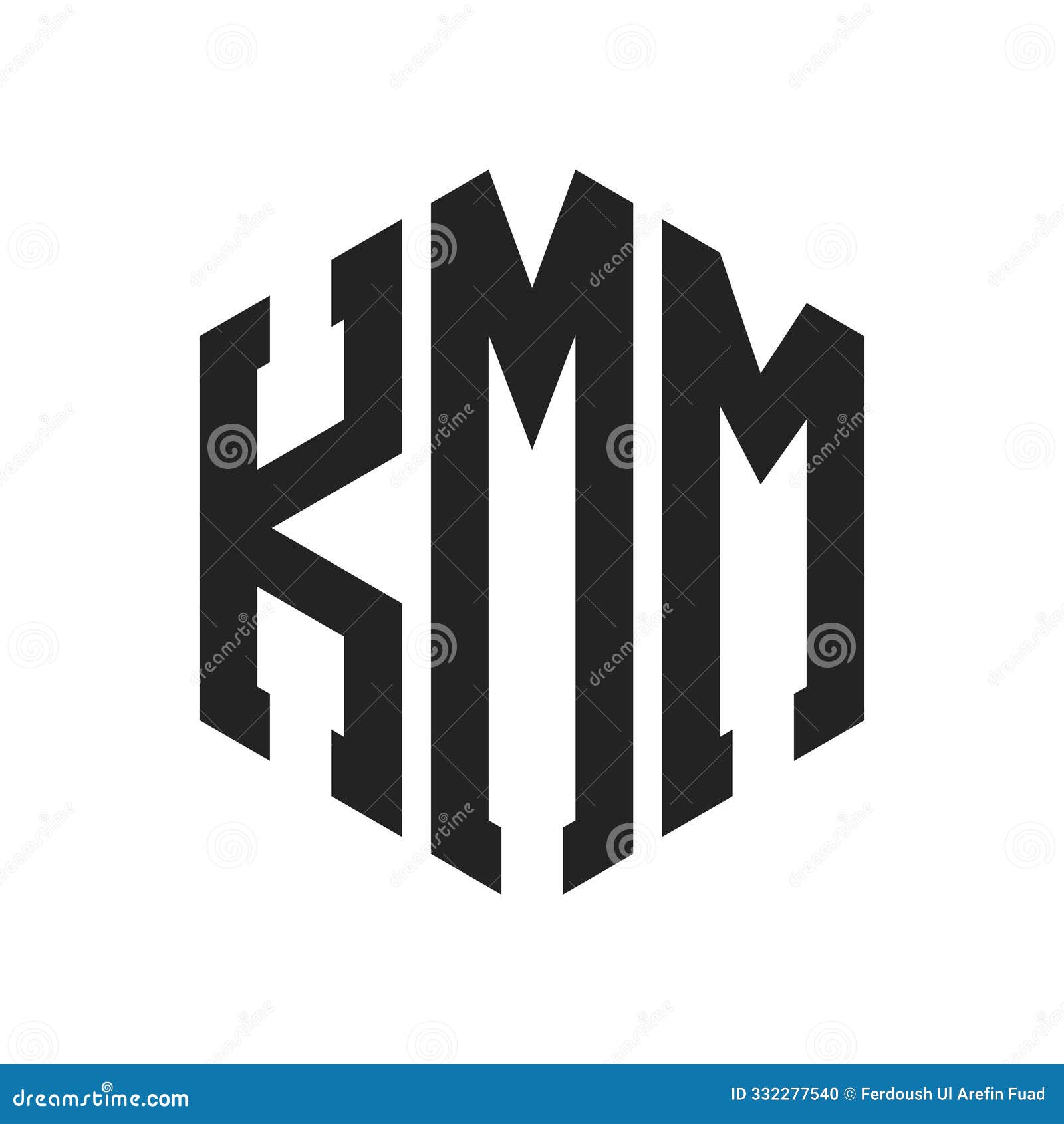 KMM Logo Design. Initial Letter KMM Monogram Logo Using Hexagon Shape ...