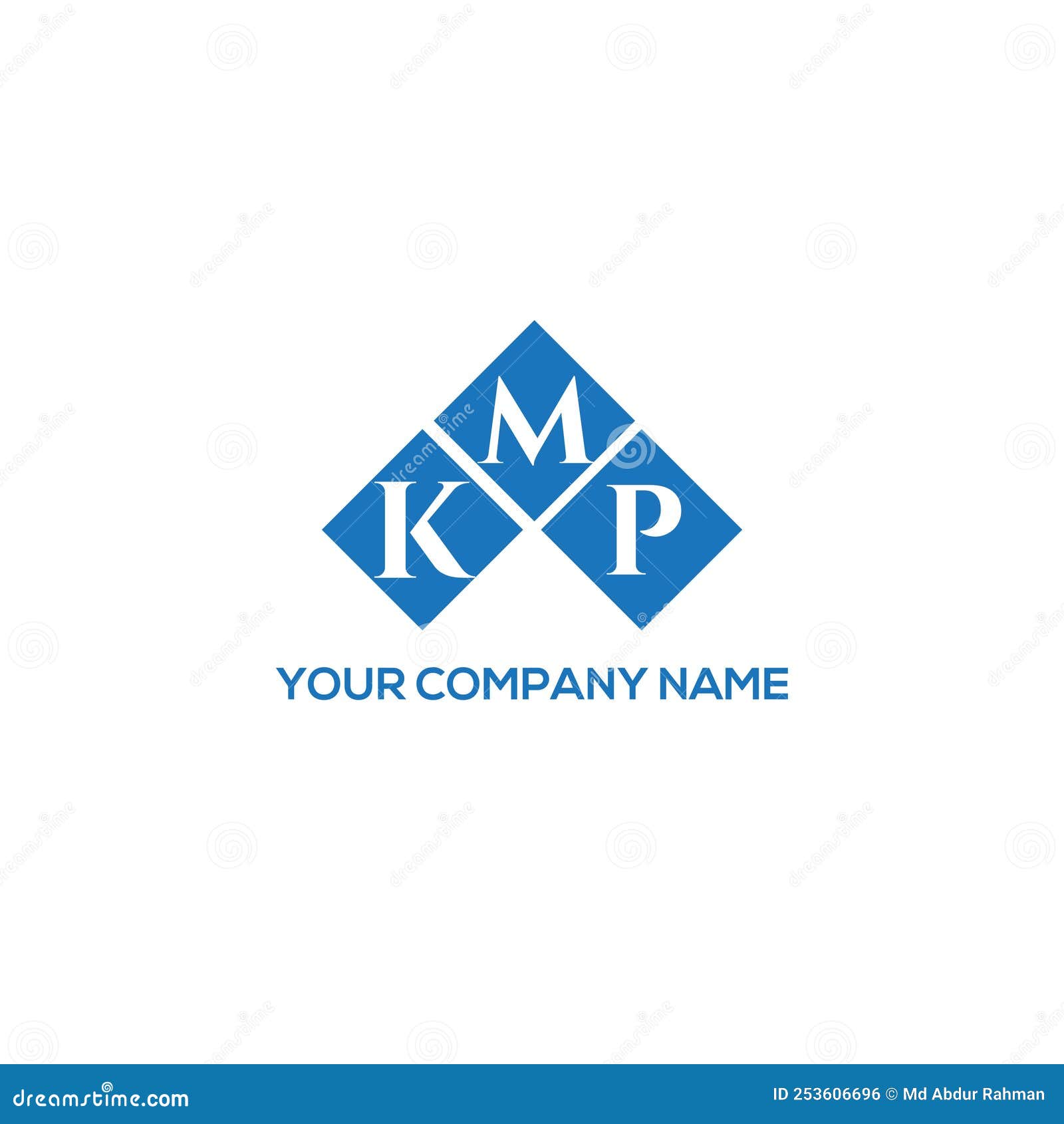 KMP Letter Logo Design on WHITE Background. KMP Creative Initials ...