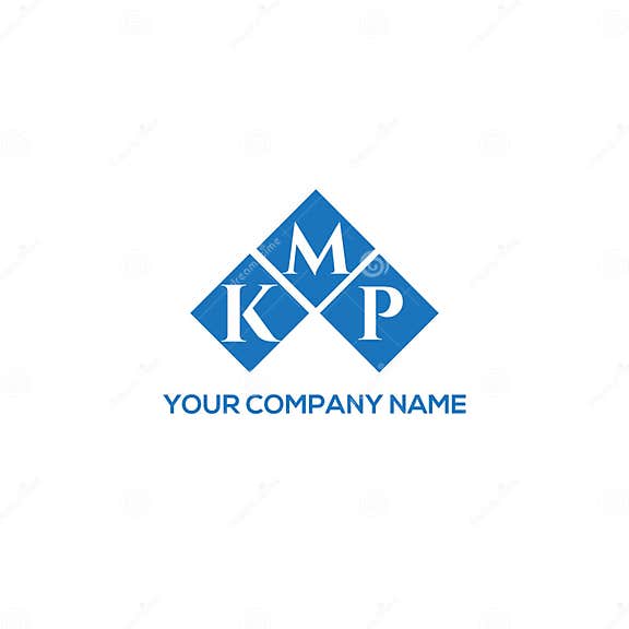 KMP Letter Logo Design on WHITE Background. KMP Creative Initials ...