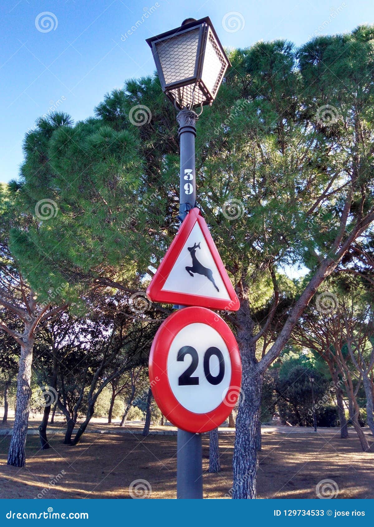 Kmph stock image. Image of warning, crossing, lamppost - 129734533