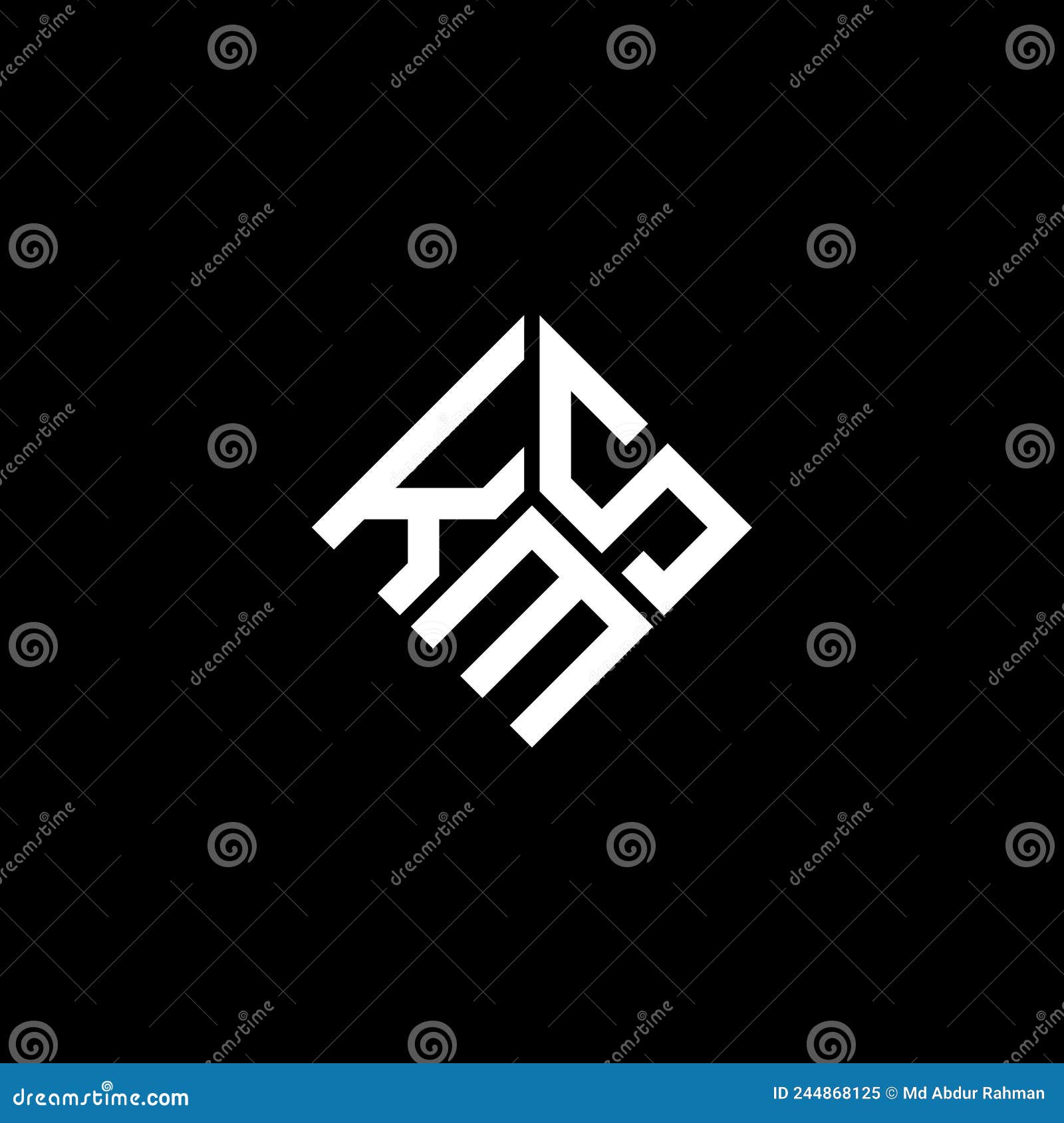 KMS Letter Logo Design On Black Background. KMS Creative Initials ...