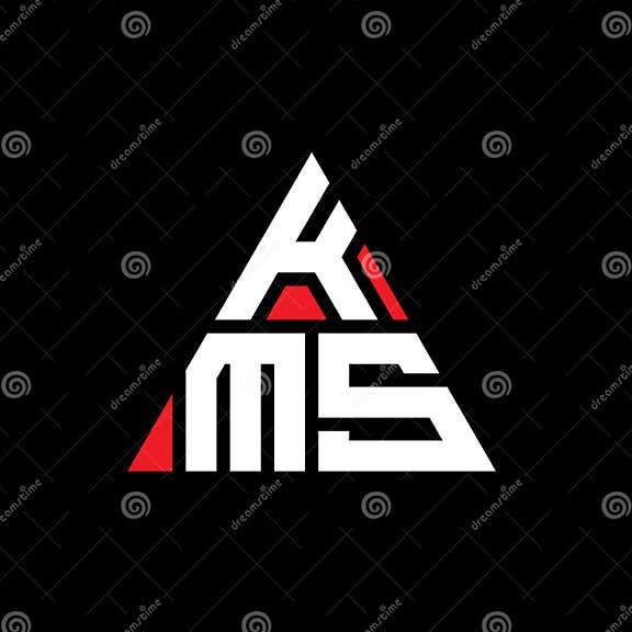 KMS Triangle Letter Logo Design with Triangle Shape. KMS Triangle Logo ...